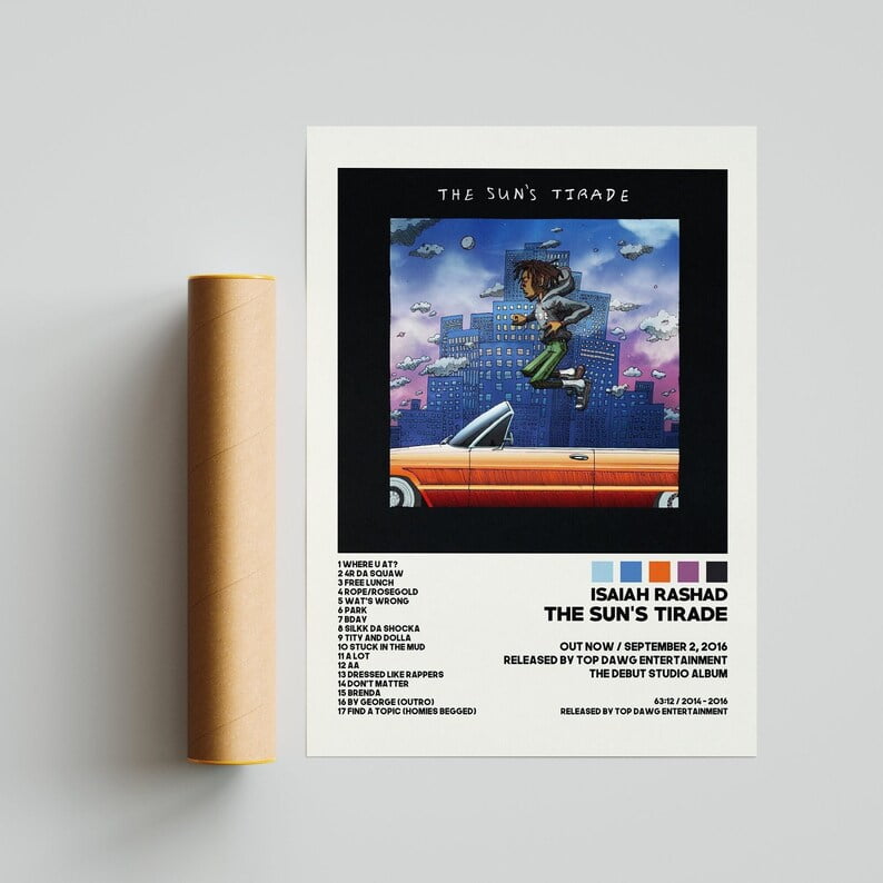 POSTER Isaiah Rashad Posters / The Sun's Tirade Poster, Tracklist Album ...