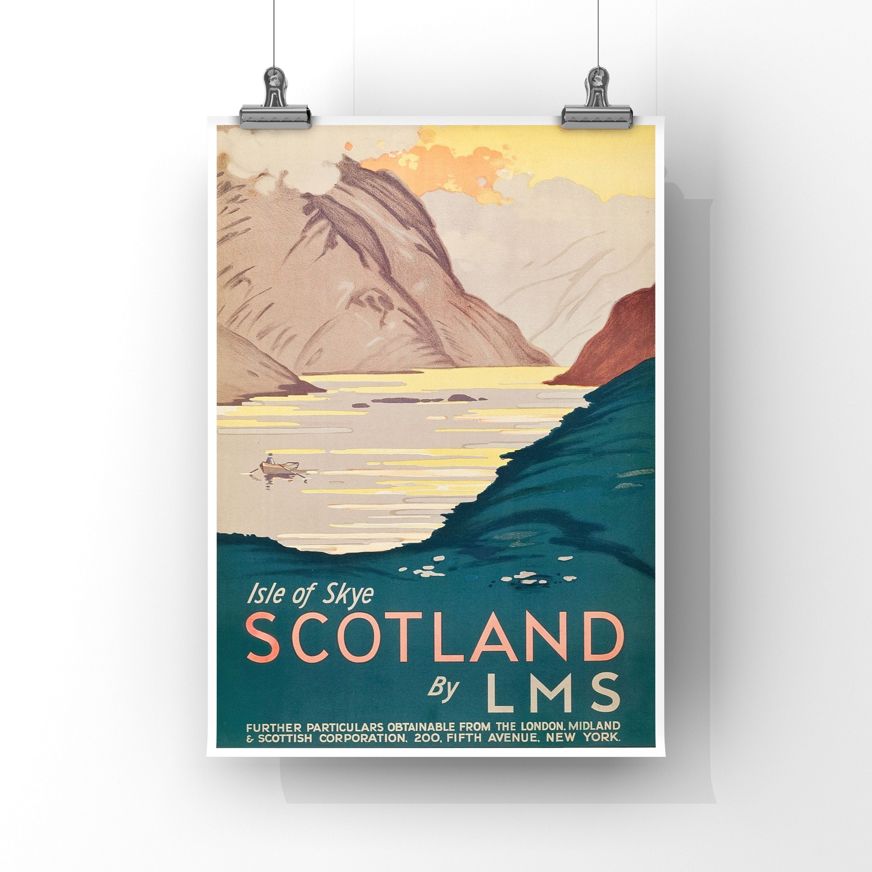 POSTER Isle of Skye Scotland by LMS Vintage Travel Poster,Art Print ...