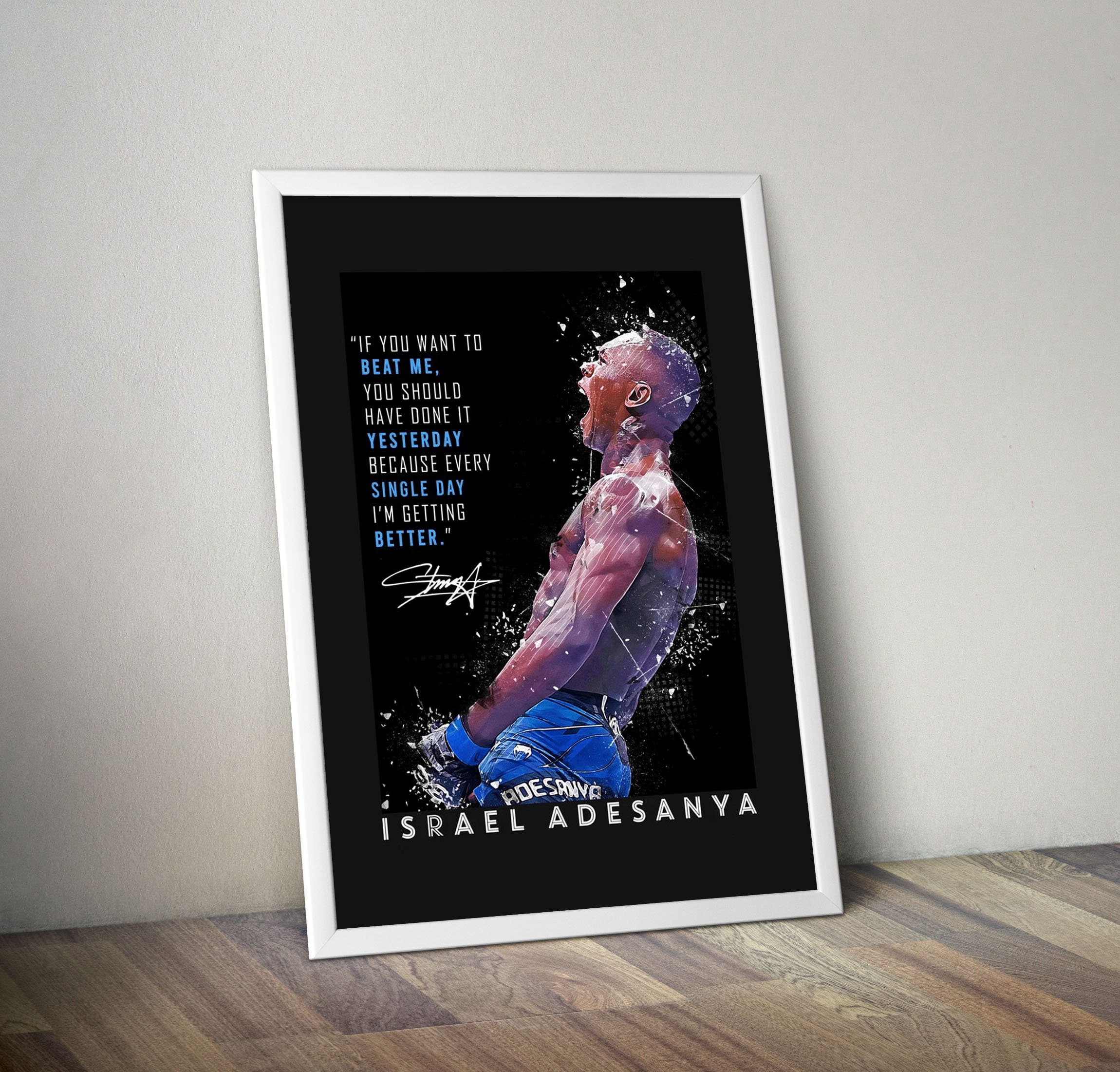POSTER Israel Adesanya MMA Wall Art Boxing Poster Fighter Legends ...