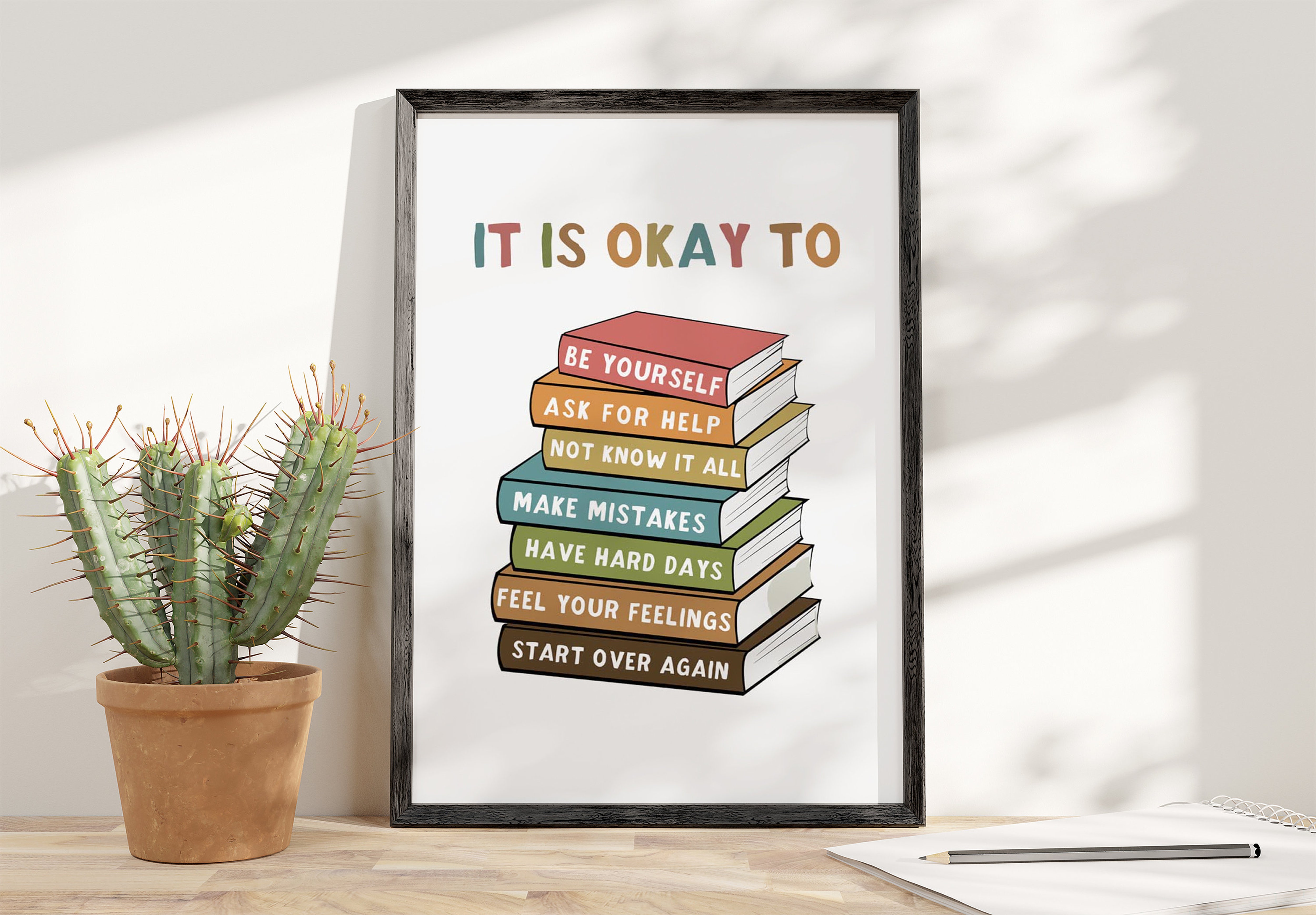 POSTER It Is Okay To Be Yourself, Classroom Decor, My Feelings ...