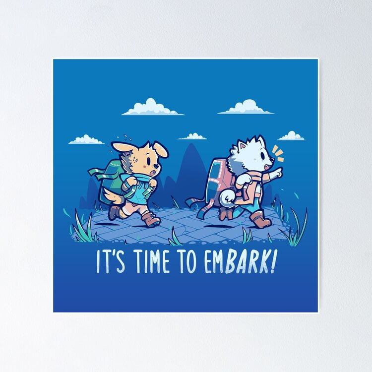 POSTER Its Time to EmBARK and Travel Poster NO FRAMED, 12x18 - Walmart.com