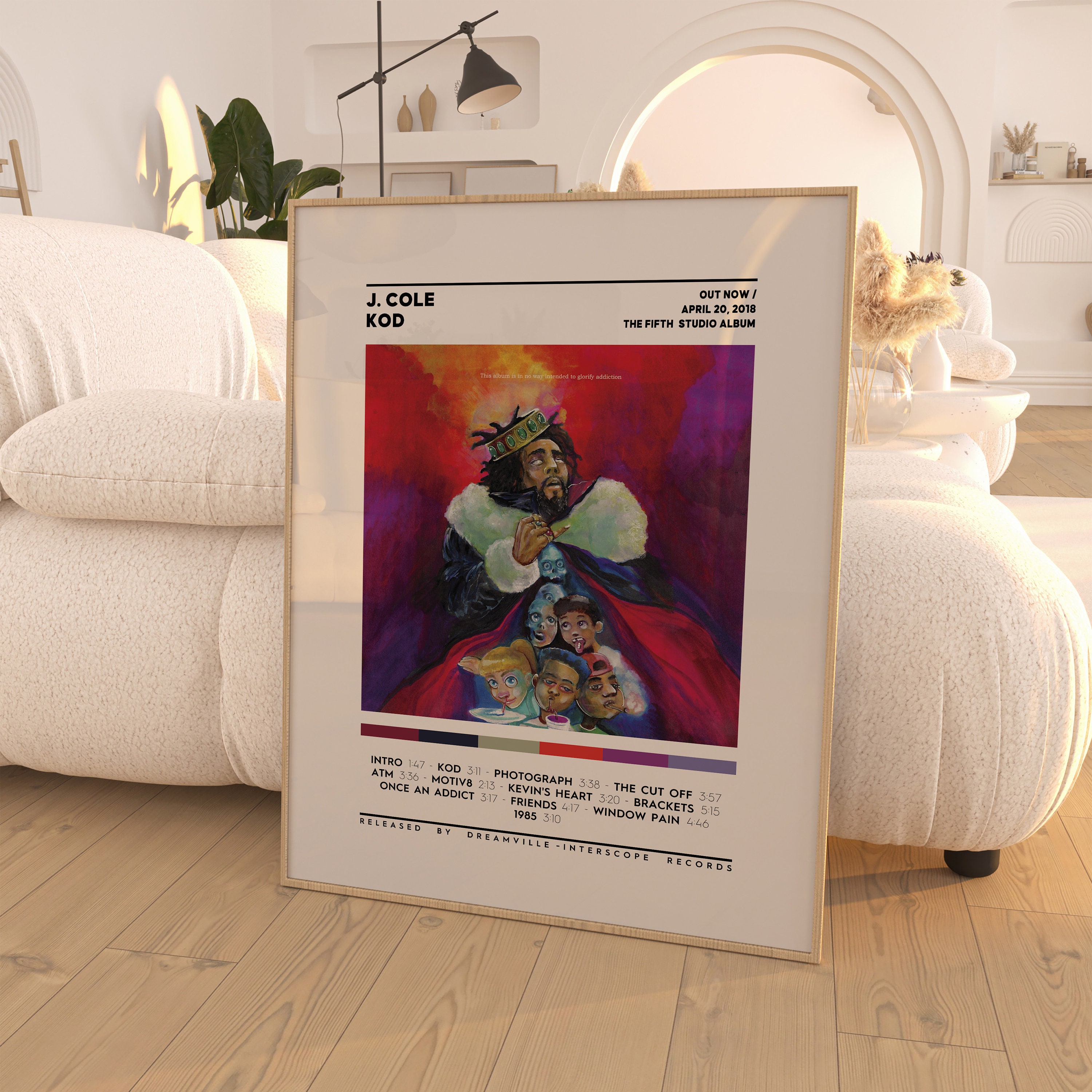 POSTER J. Cole - KOD Poster, Album Cover Poster, , Room Decor, Wall ...