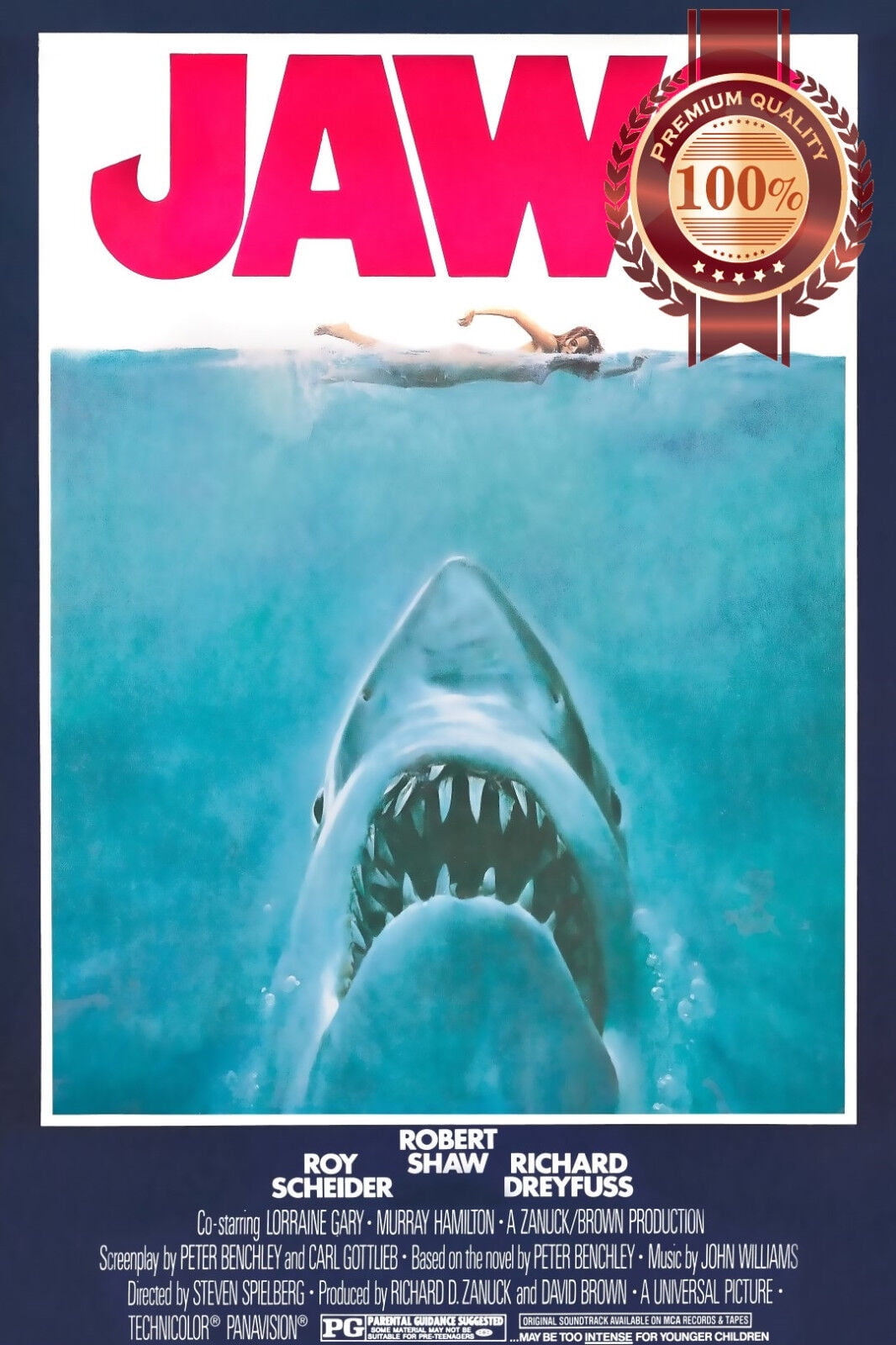 POSTER JAWS 1 1975 70s CLASSIC OFFICIAL ORIGINAL MOVIE FILM PRINT ...