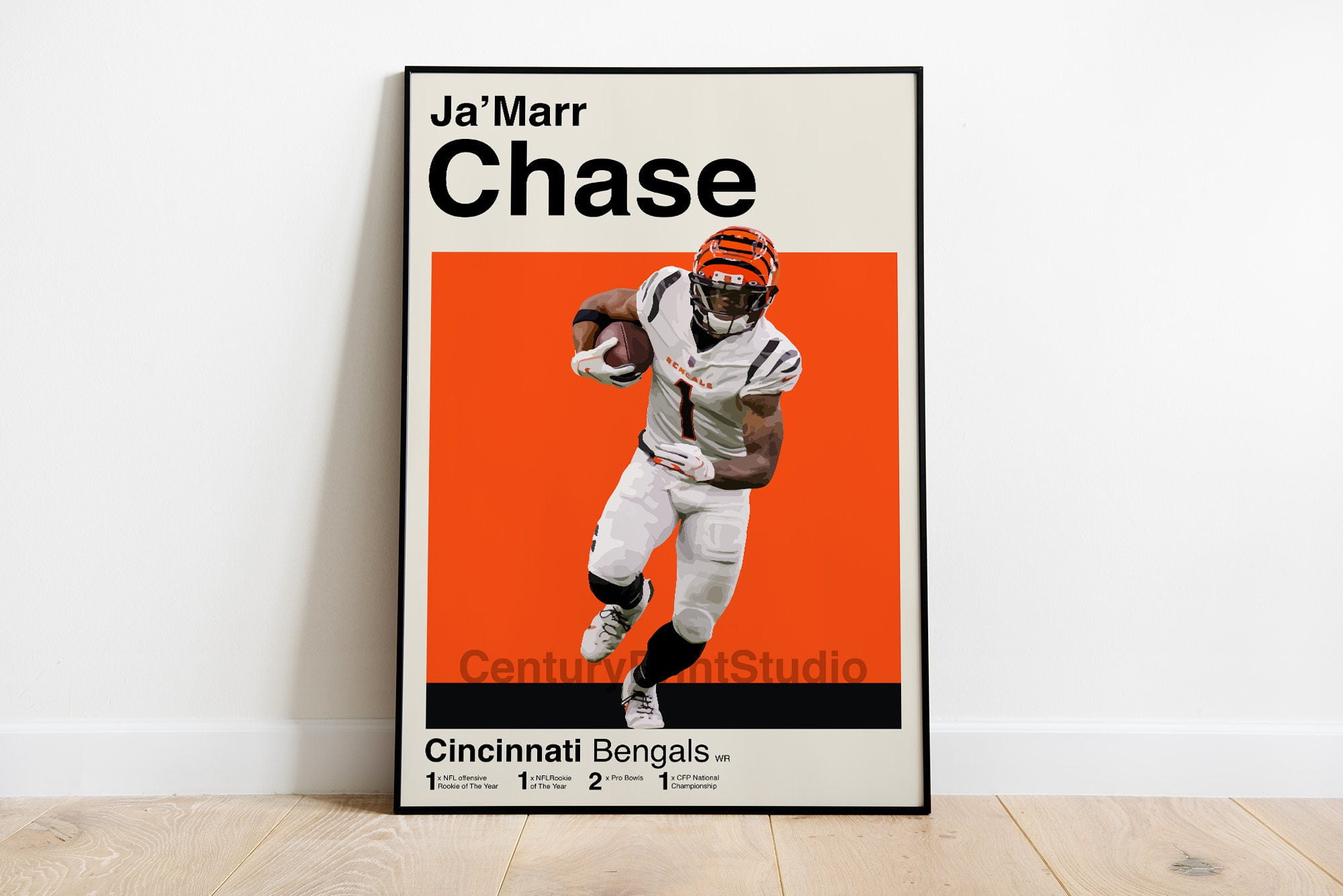 POSTER Ja'Marr Chase Poster, Cincinnati Bengals Football Minimalist ...
