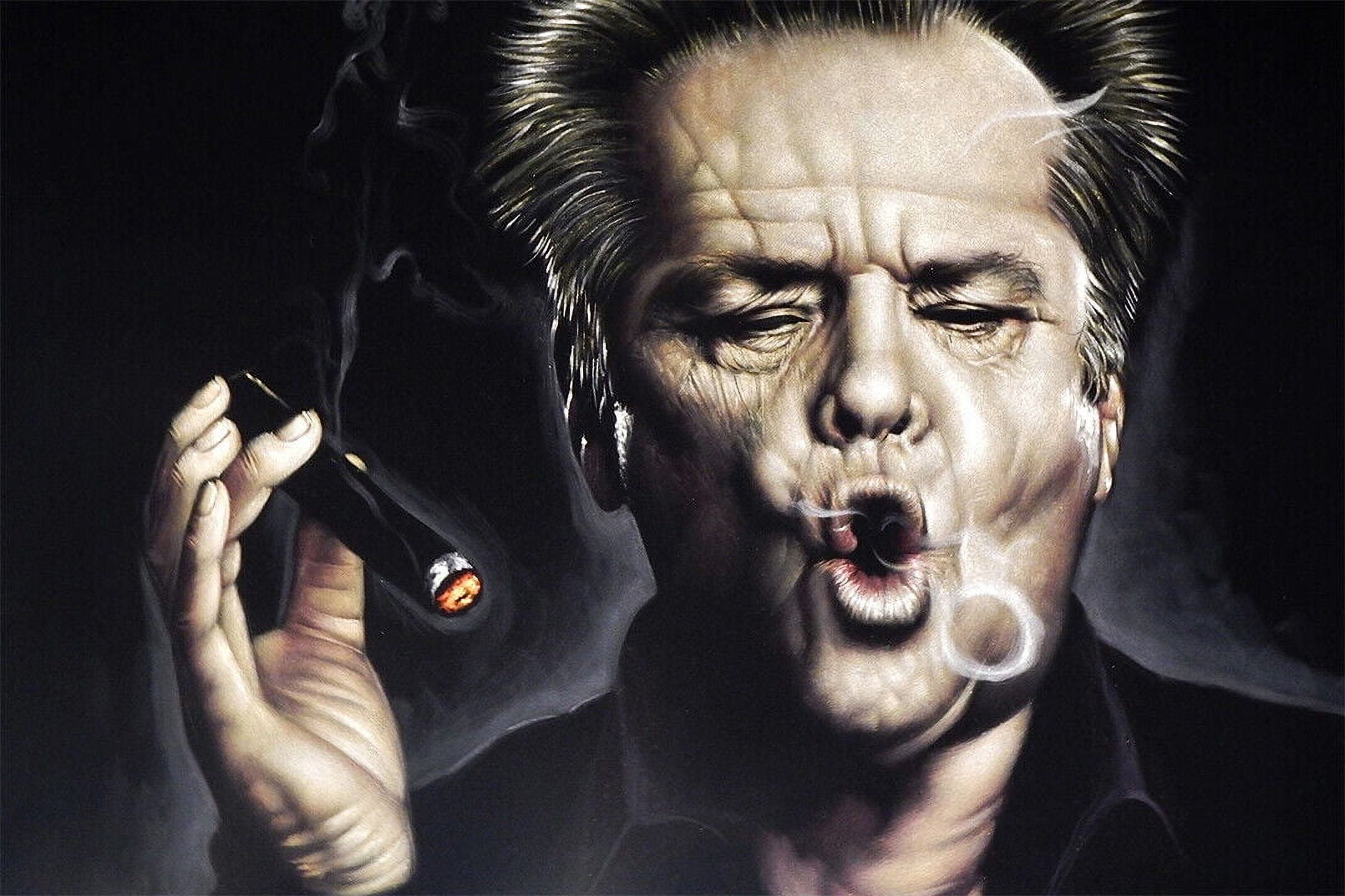POSTER Jack Nicholson Smoking Days Art Wall Indoor Room - POSTER-24x36 ...