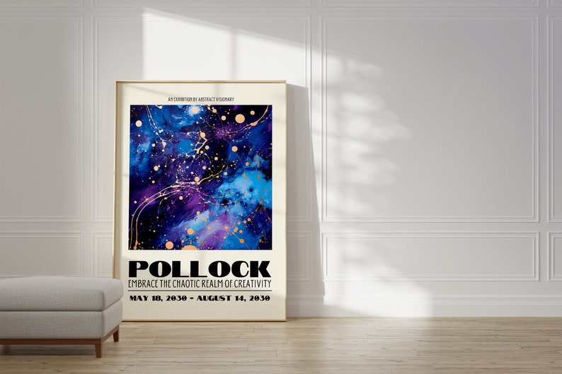 POSTER Jackson Pollock Poster - Trendy Wall Art, Modern Colorful Wall ...