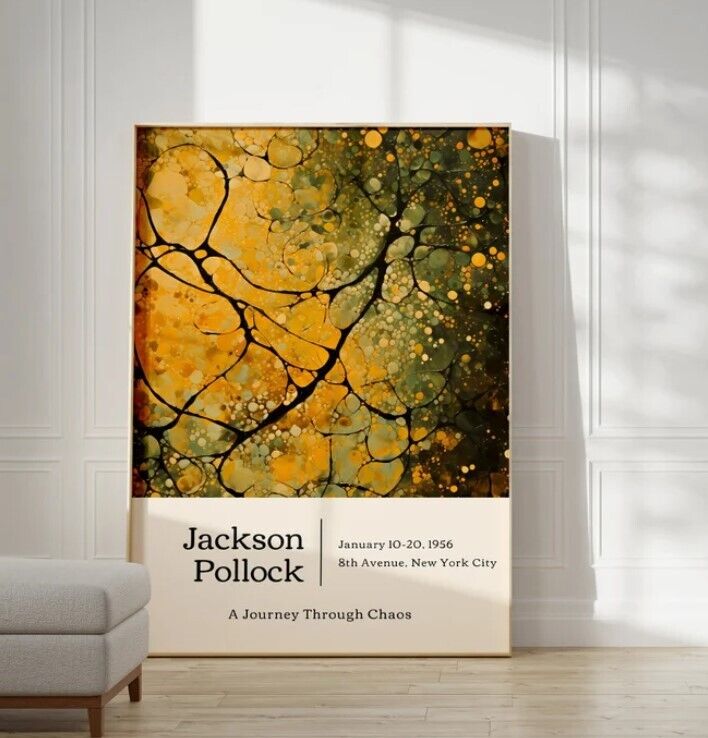 POSTER Jackson Pollock Poster - Trendy Wall Art, Modern Colorful Wall ...