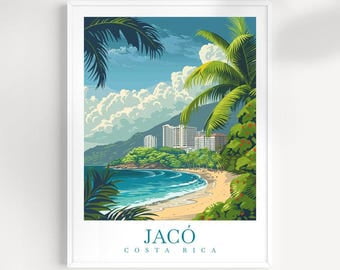 POSTER Jaco Costa Rica Travel Print Costa Rica Wall Art Playa Jaco Wall ...