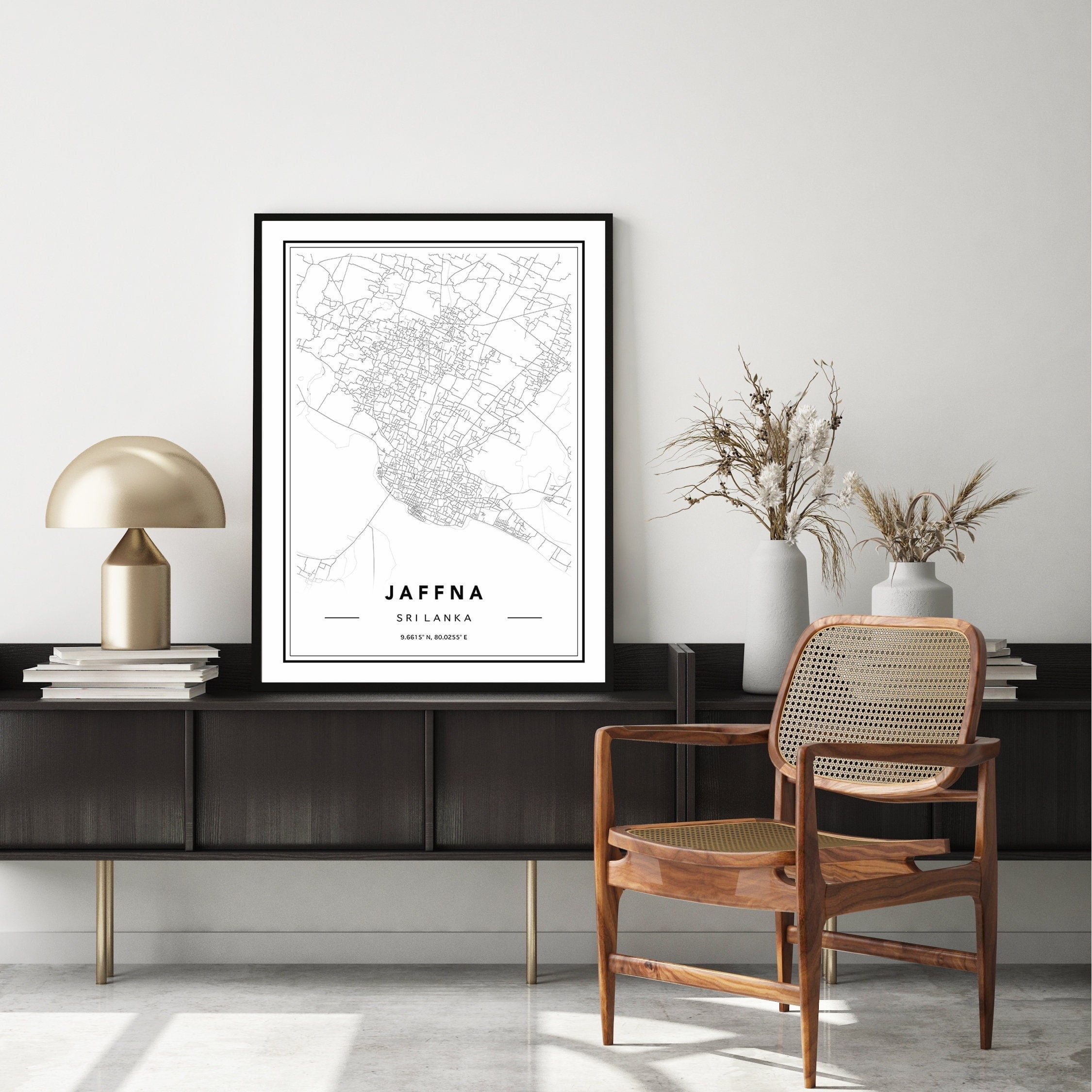 POSTER Jaffna Sri Lanka Map Print, Jaffna City Map Poster, Jaffna Map ...