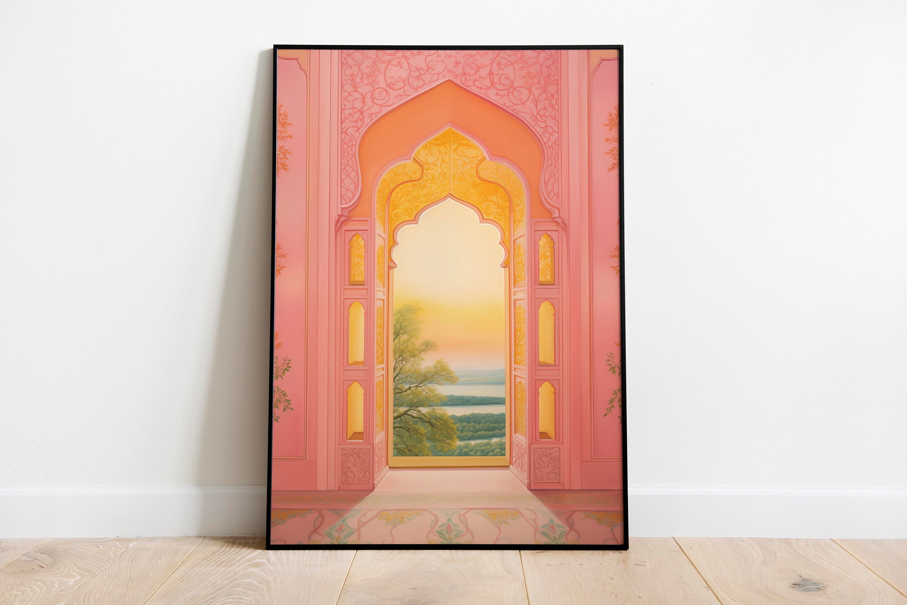 POSTER Jaipur Indian Palace Art, Rajput Royal Prints, Living Room decor ...