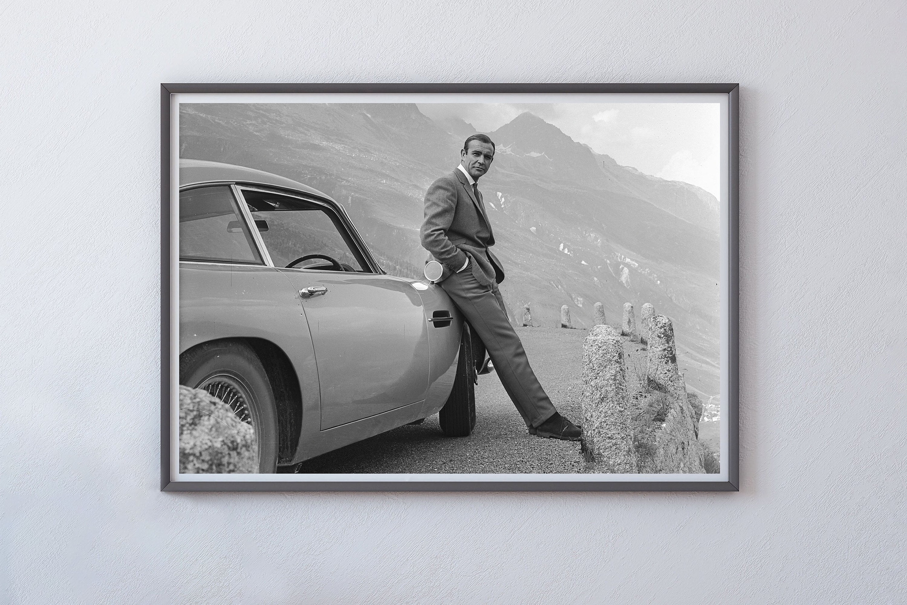 POSTER James Bond Poster, Sean Connery Print, Black and White, Vintage ...