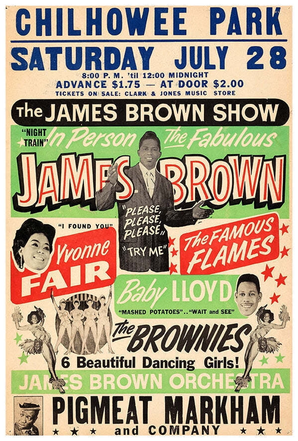 POSTER James Brown - Knoxville - 1962 - Music Concert Poster-8x12 ...
