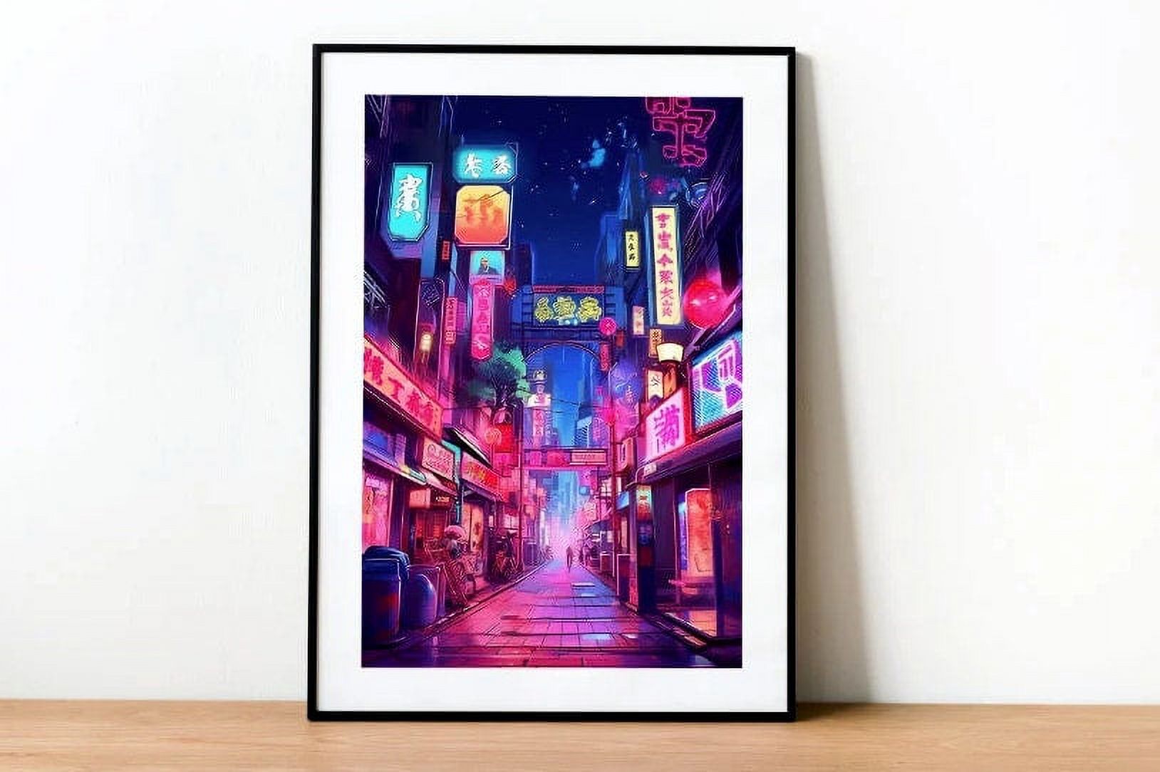 POSTER Japan Neon City Print Illustration, Kawaii Japan Vibe, Japan ...