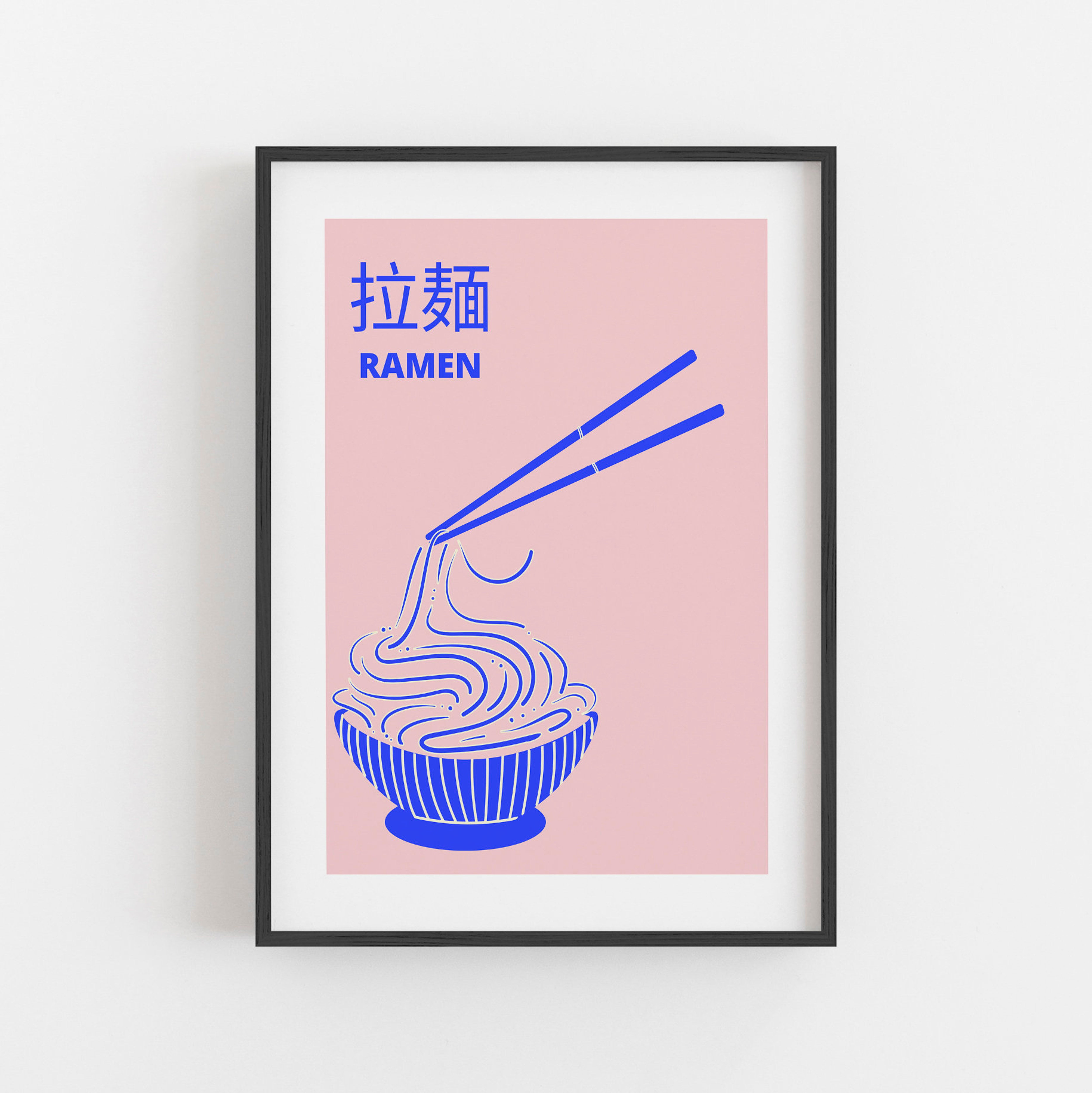 POSTER Japanese Ramen Noodles Illustrated Art Print | Japanese Food ...