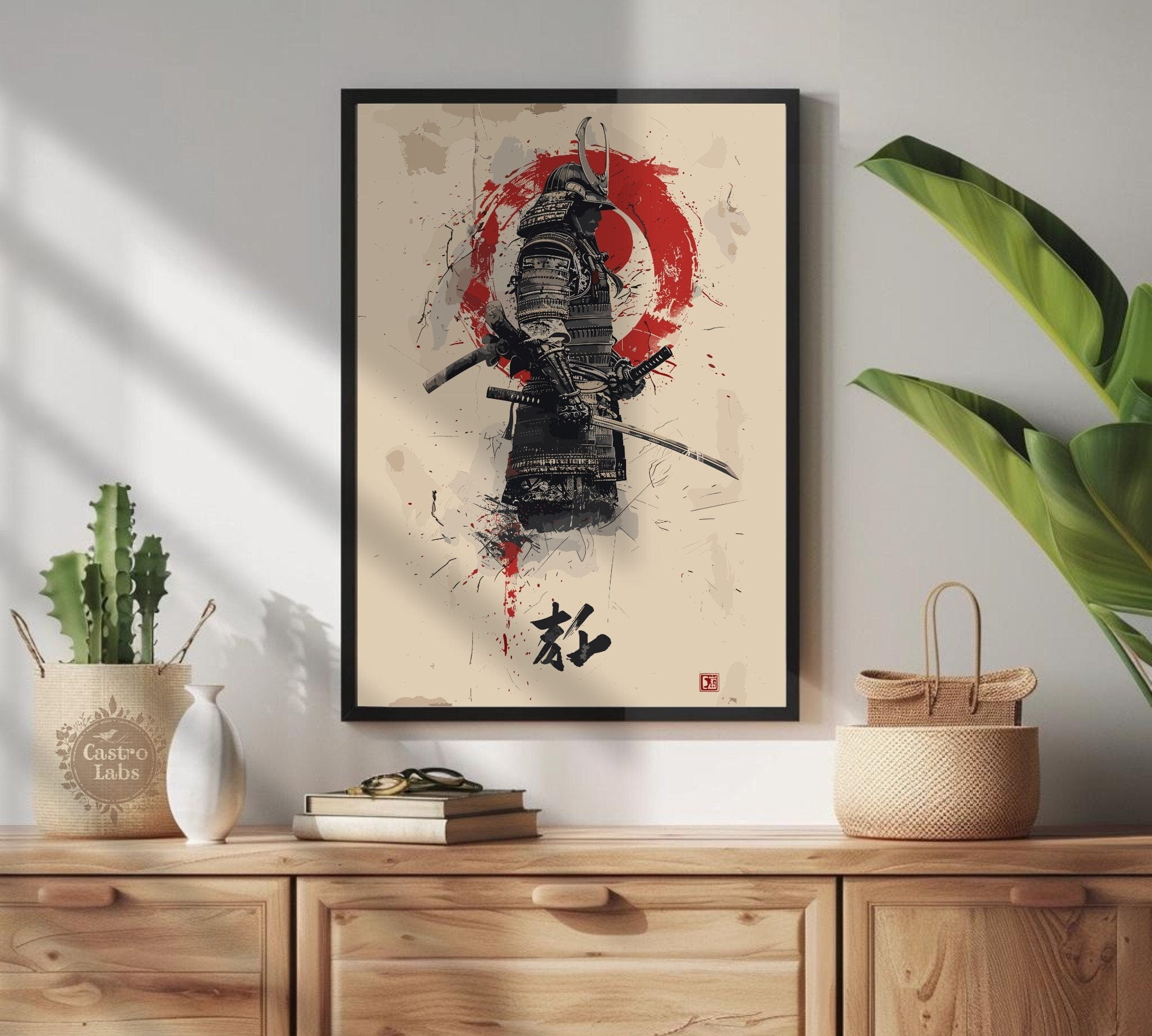 POSTER Japanese Warrior Poster: Japanese Warrior Samurai Wall Art ...