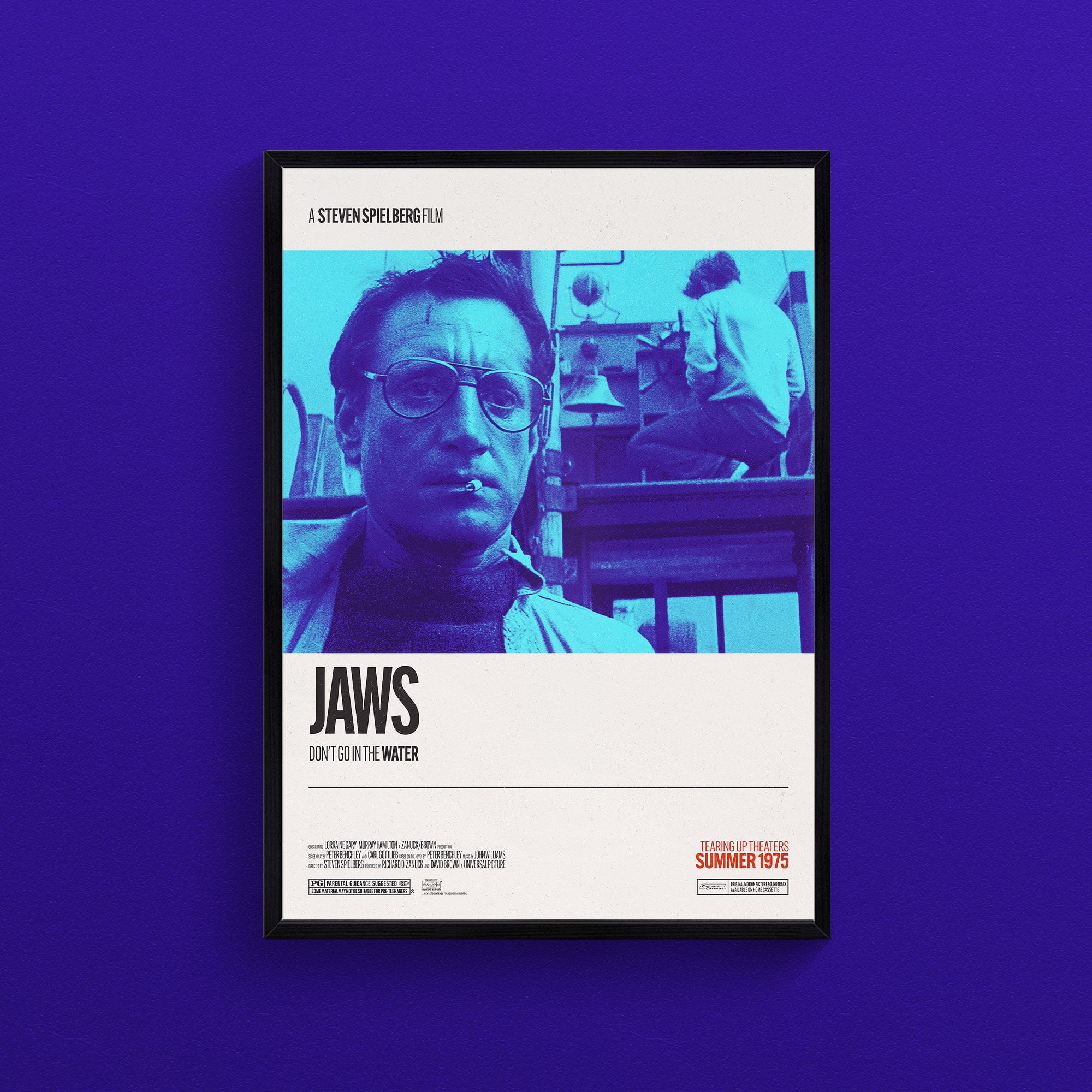 POSTER Jaws (1975) - Retro Movie Poster Art, Cinema, Vintage Poster ...