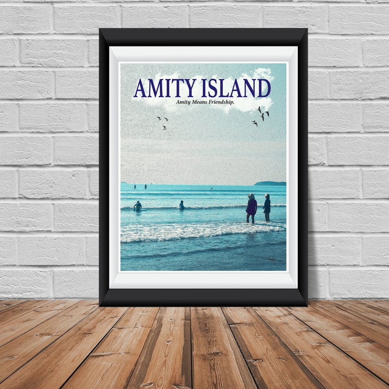 POSTER Jaws Amity Island Tourism Travel style poster - "Amity Means ...