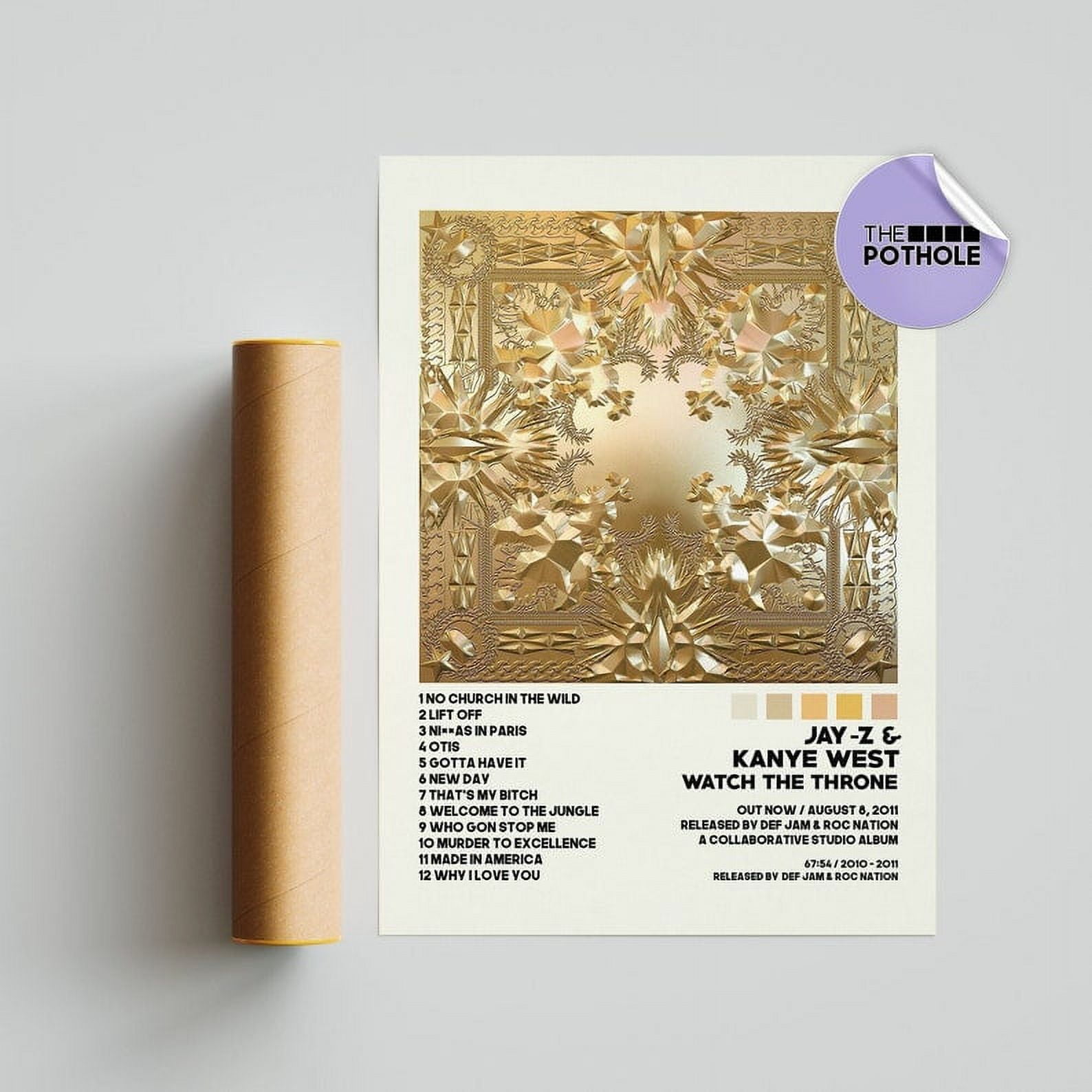 POSTER Jay-Z & Kanye West Posters / Watch the Throne Poster / Album Cover, Poster Print Wall Art ...