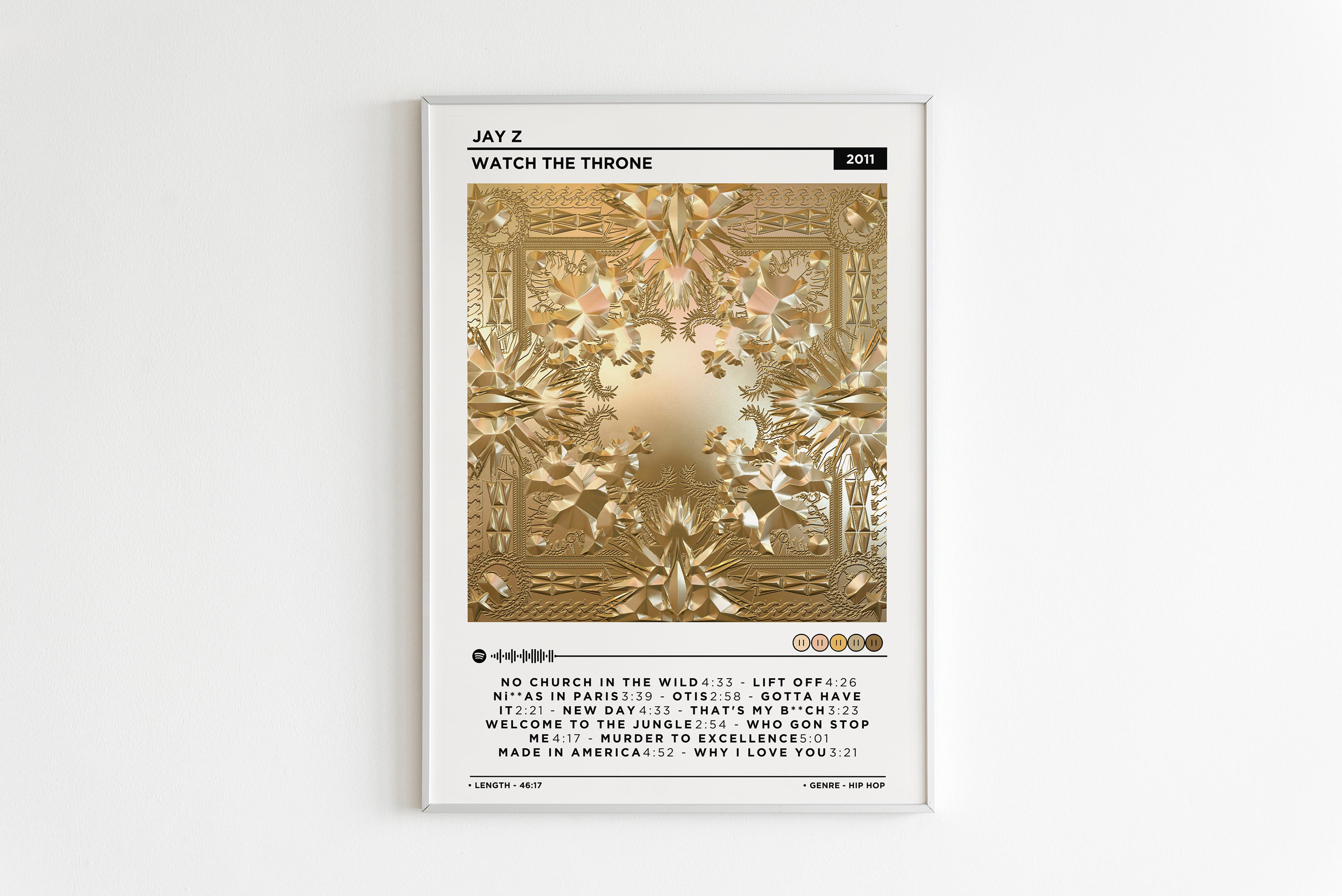 POSTER Jay Z - Watch The Throne Album Poster / Album Cover Poster ...