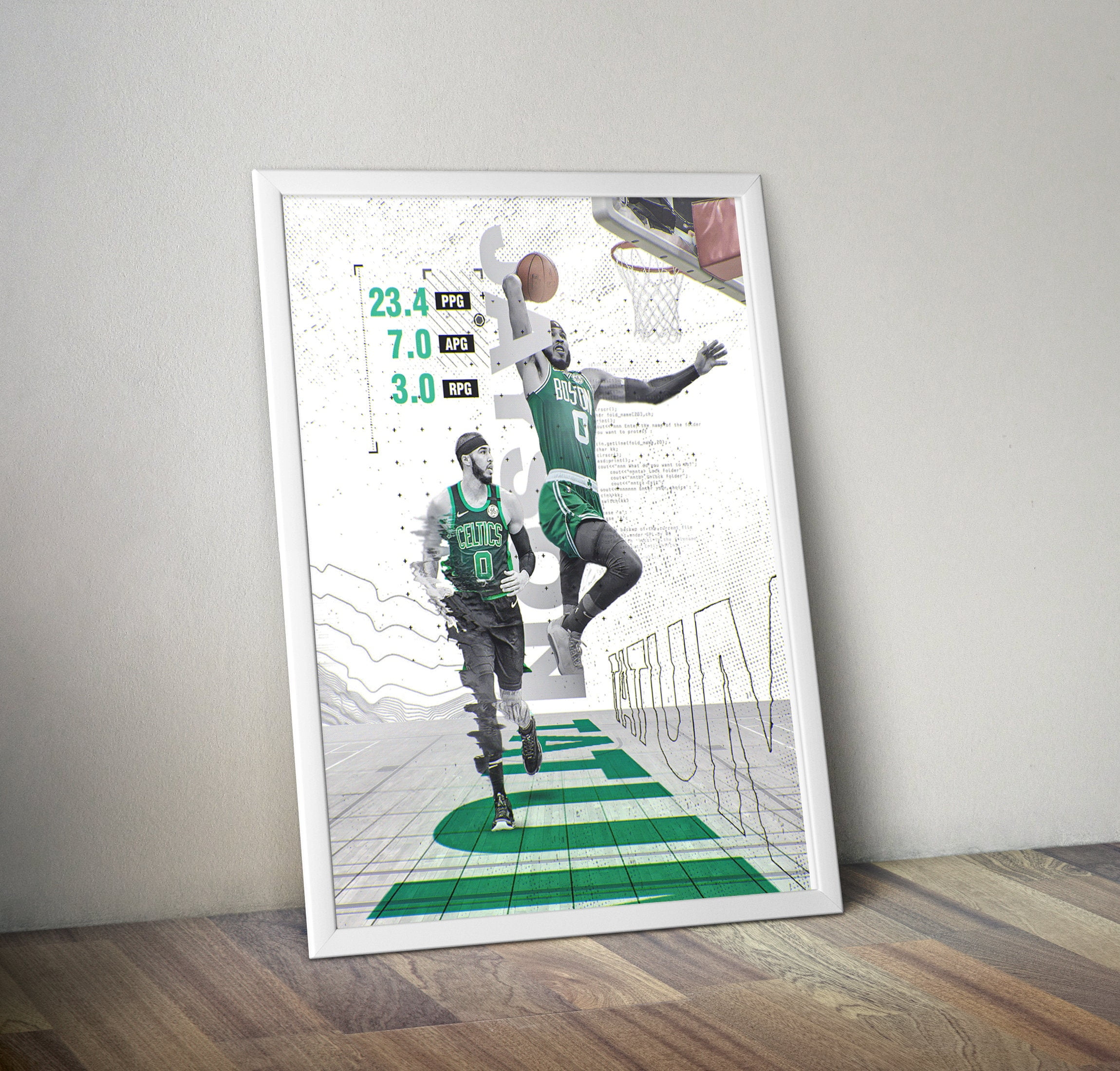 POSTER Jayson Tatum Poster Boston Celtics Wall Art Home Decor ...