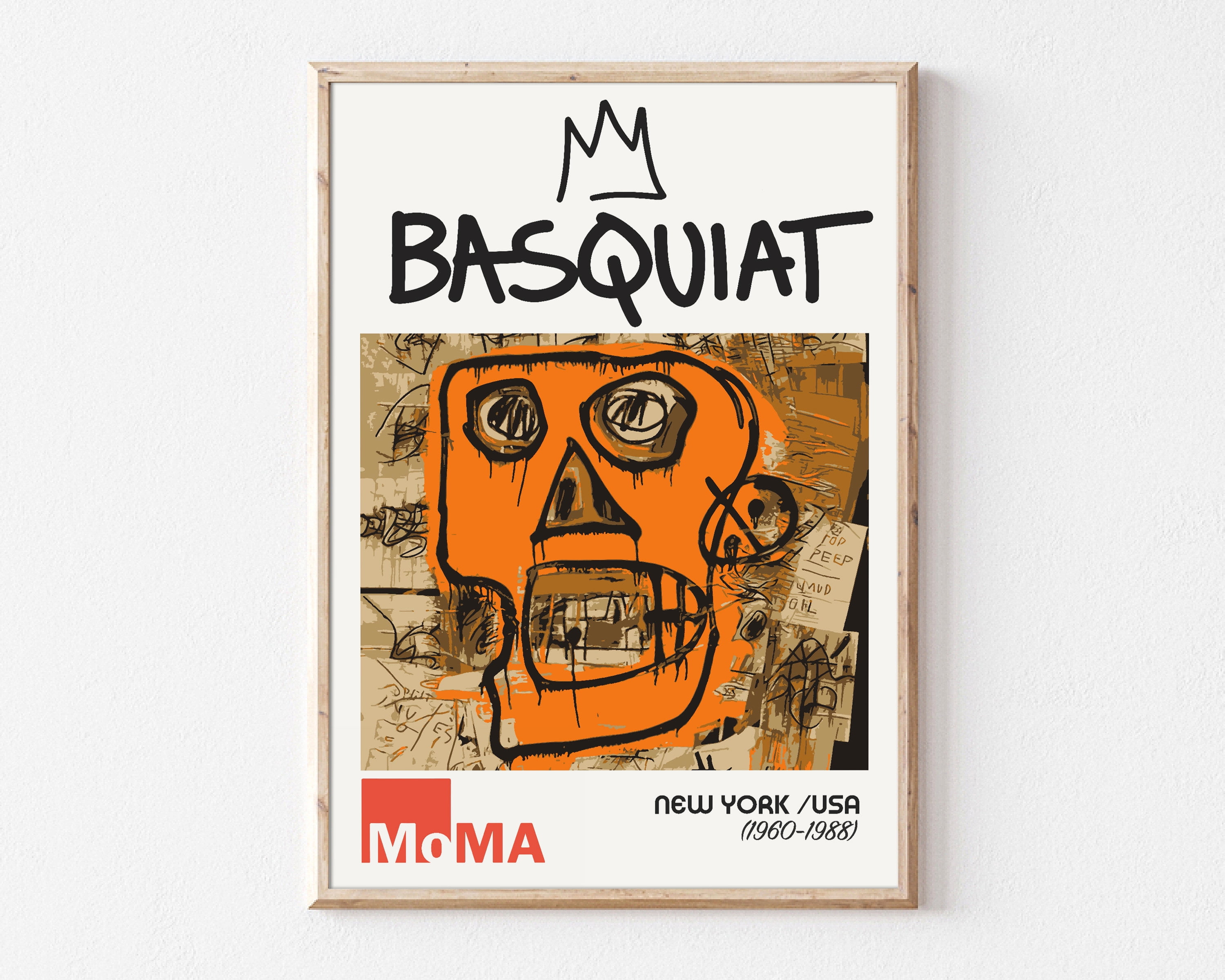 POSTER Jean Michel Basquiat, Basquiat Print, Graffiti Wall Art ...