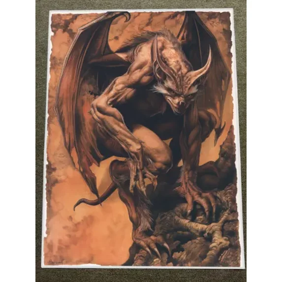 POSTER Jersey Devil Cryptid Monster Illustration Poster UNFRAMED, 12x18 ...