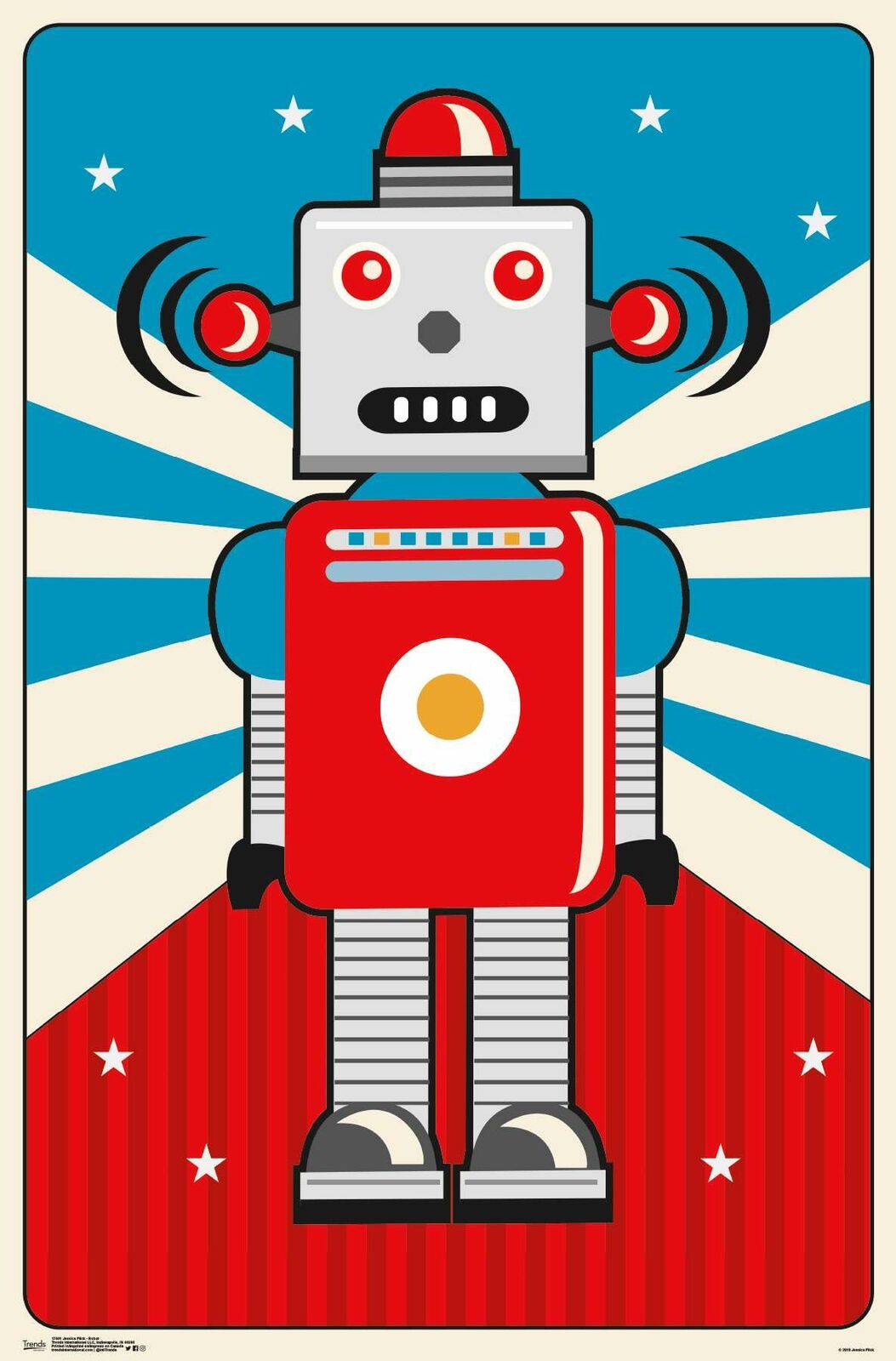 POSTER Jessica Flick - Robot Poster-8x12-UNFRAMED - Walmart.com