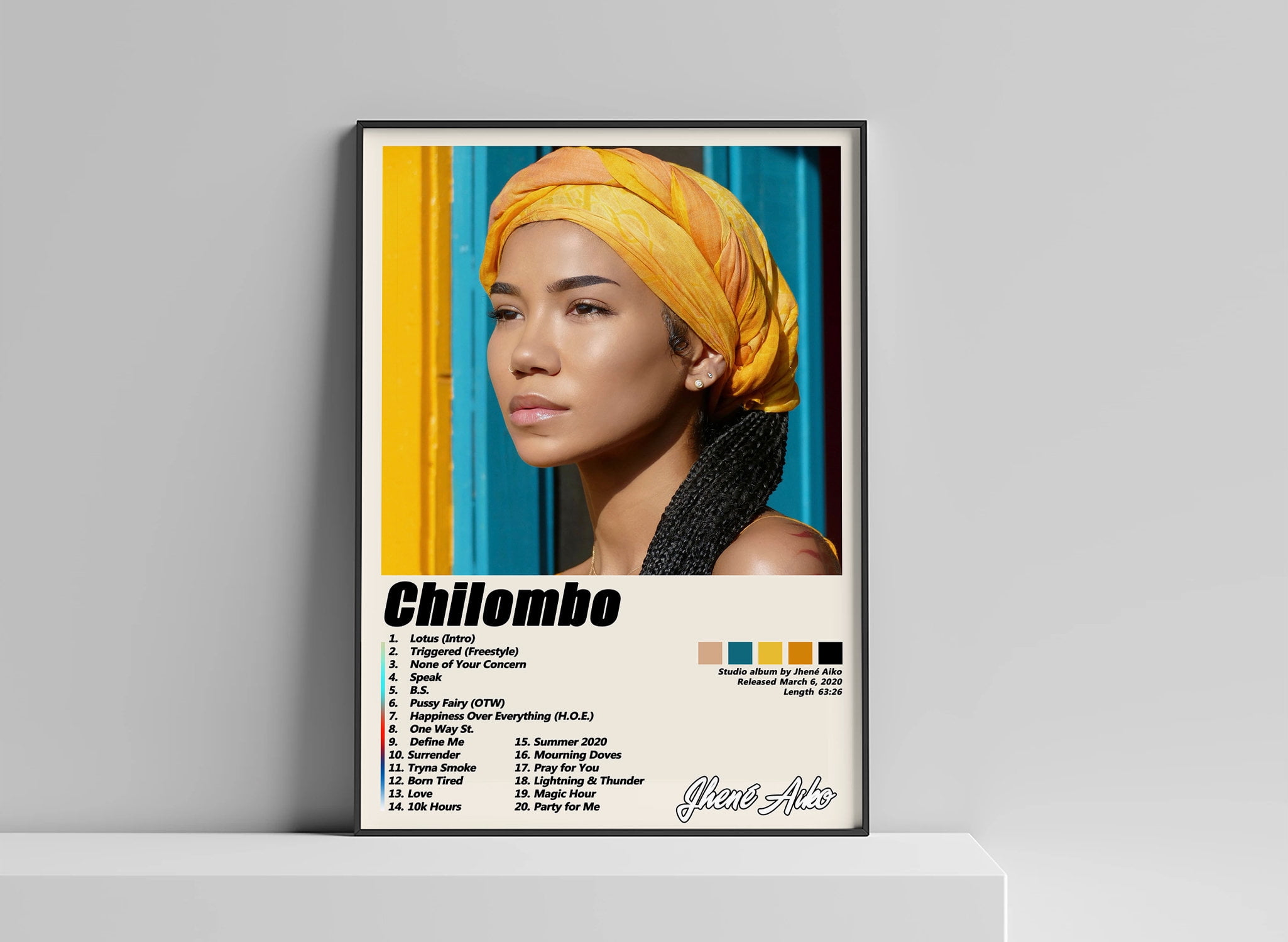 POSTER JhenÃ© Aiko - Chilombo Album Cover Poster | Wall Art Prints ...