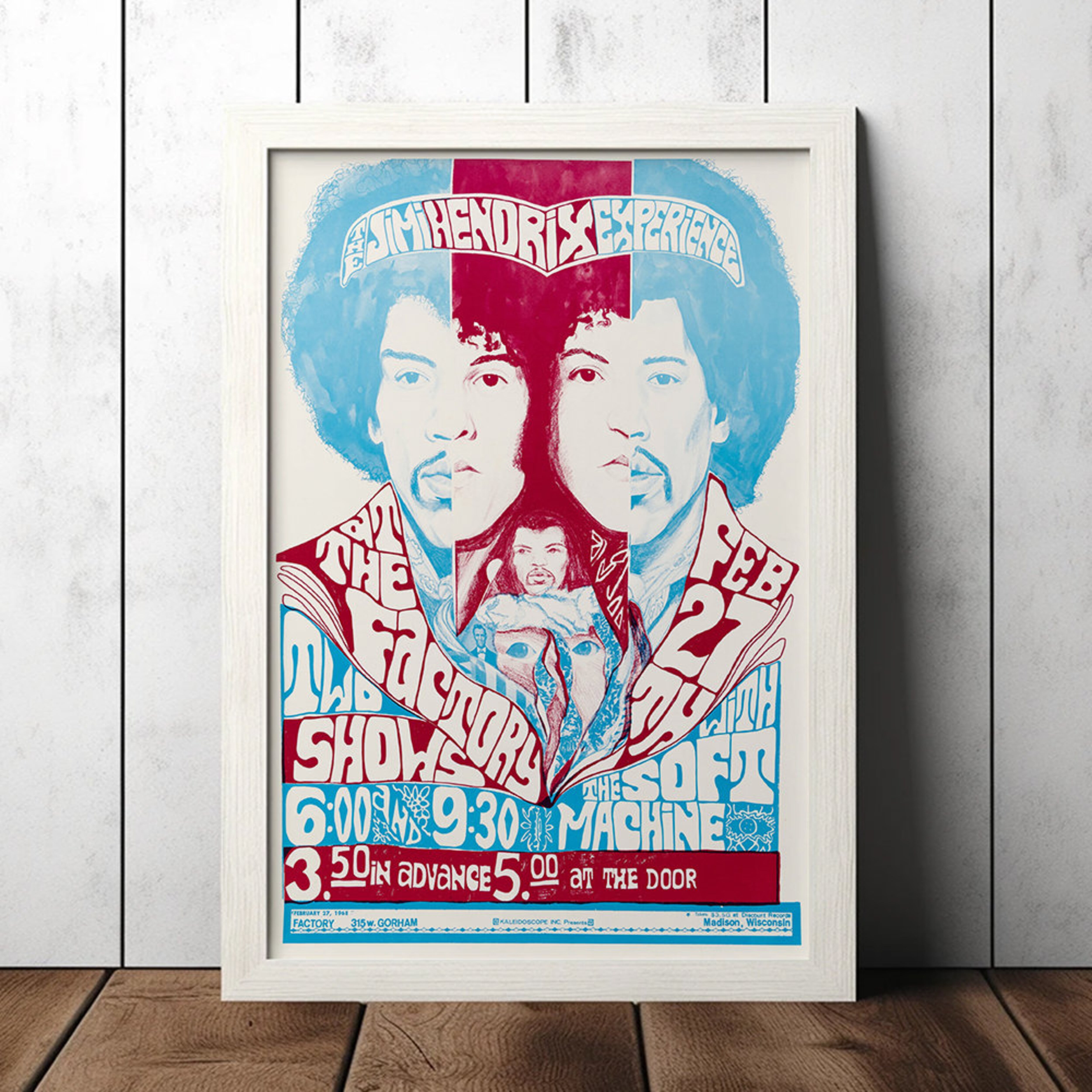 POSTER Jimi Hendrix Experience 1968 Concert Poster - Music Fan ...