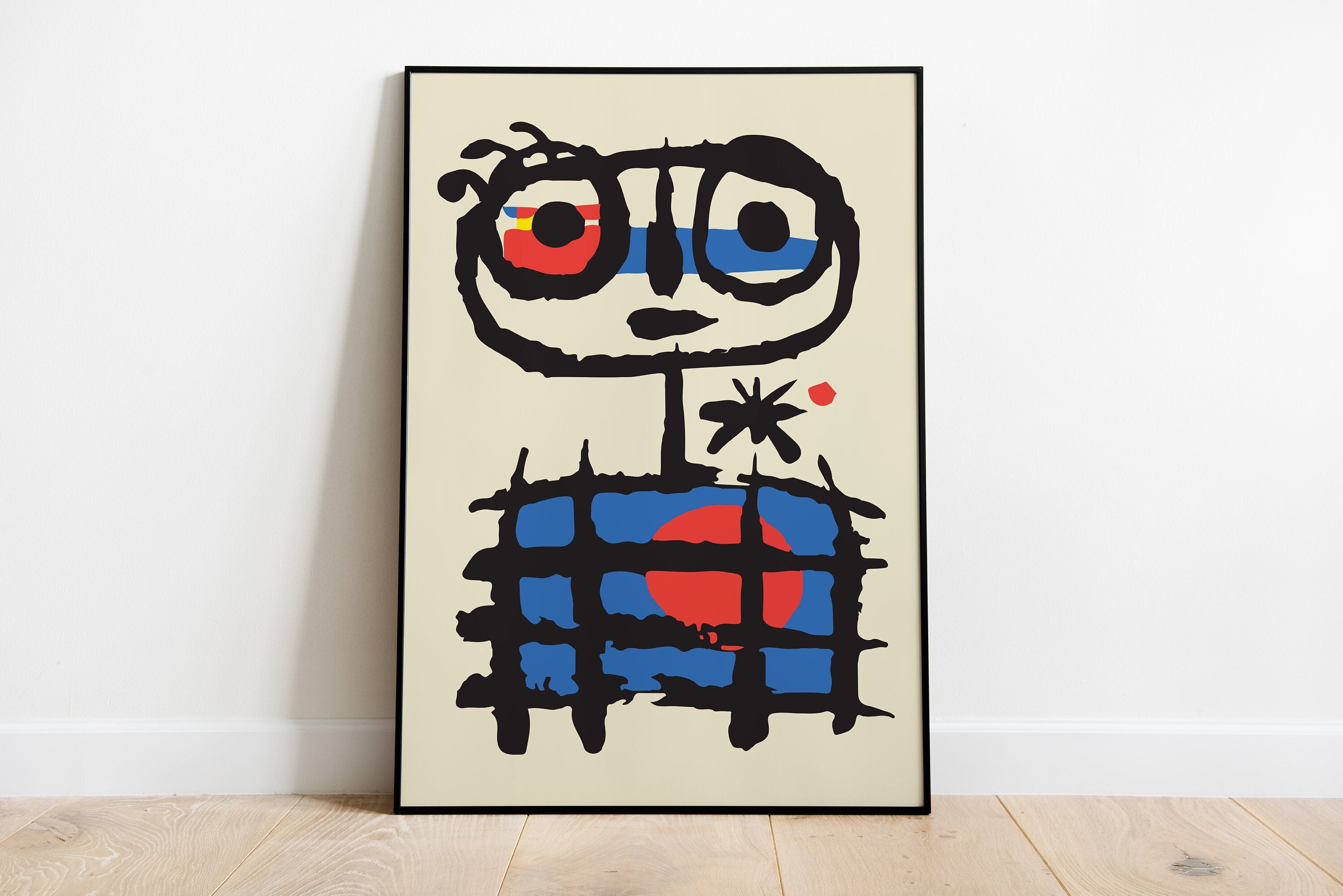 POSTER Joan Miro Iconic Exhibition Poster Abstract one line art print ...