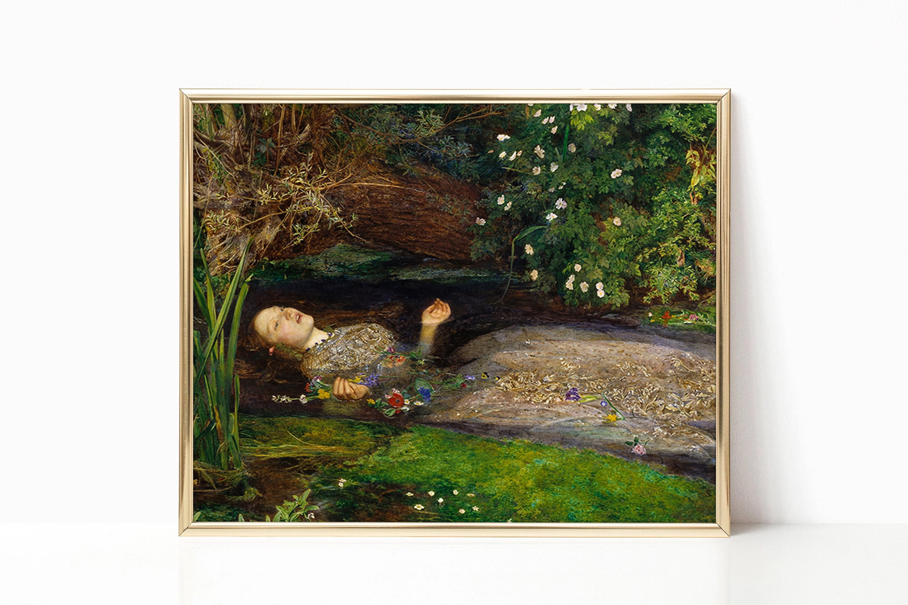 POSTER John Everett Millais Ophelia Print Poster or Famous Painting ...