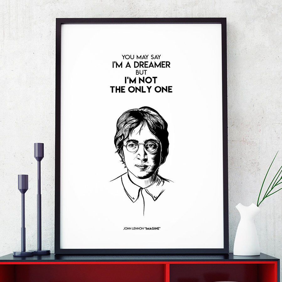 POSTER John Lennon Imagine Poster - Inspiring Art Print for Music ...