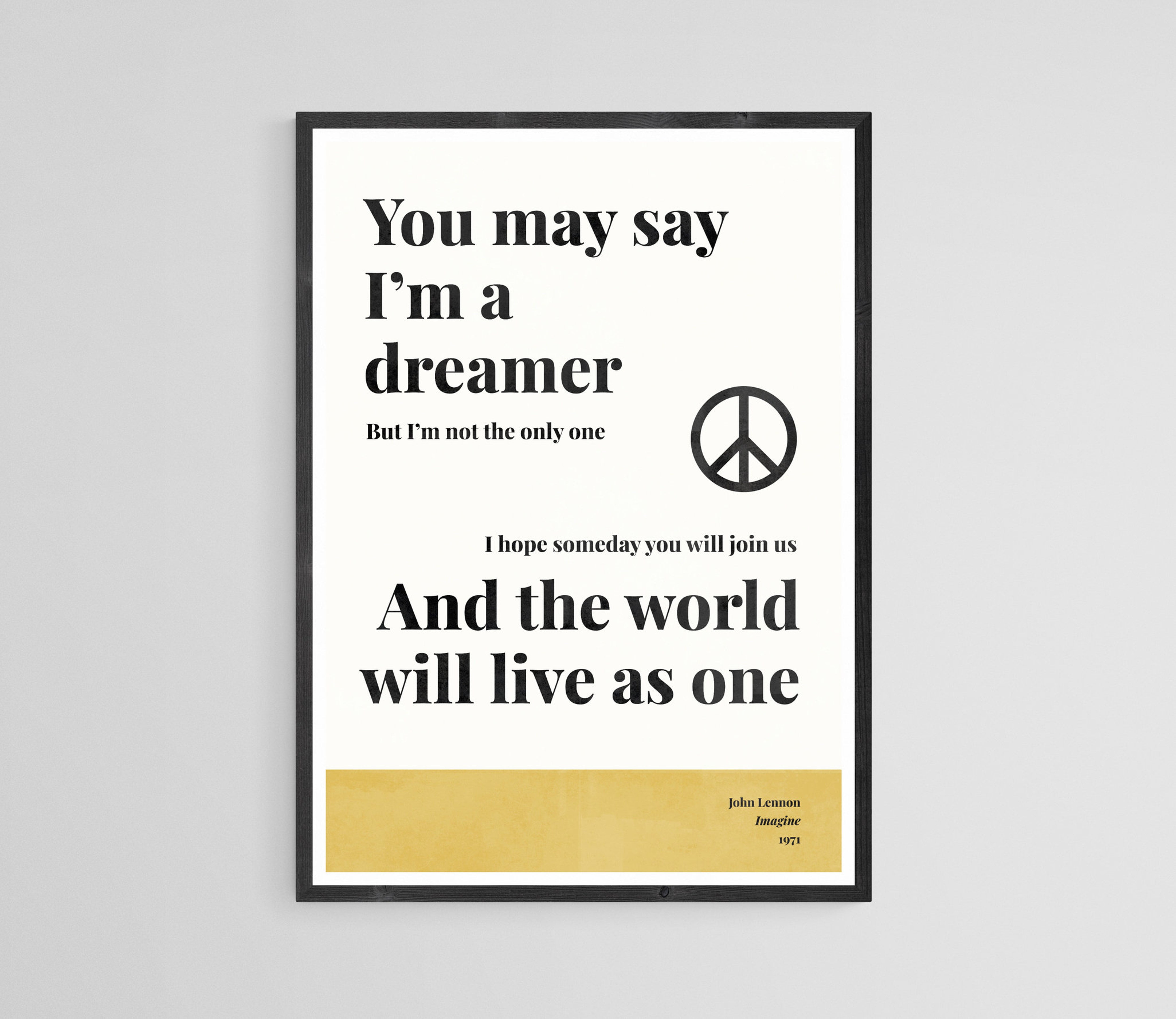POSTER John Lennon Imagine Print | Retro Inspired Poster | Dreamer ...