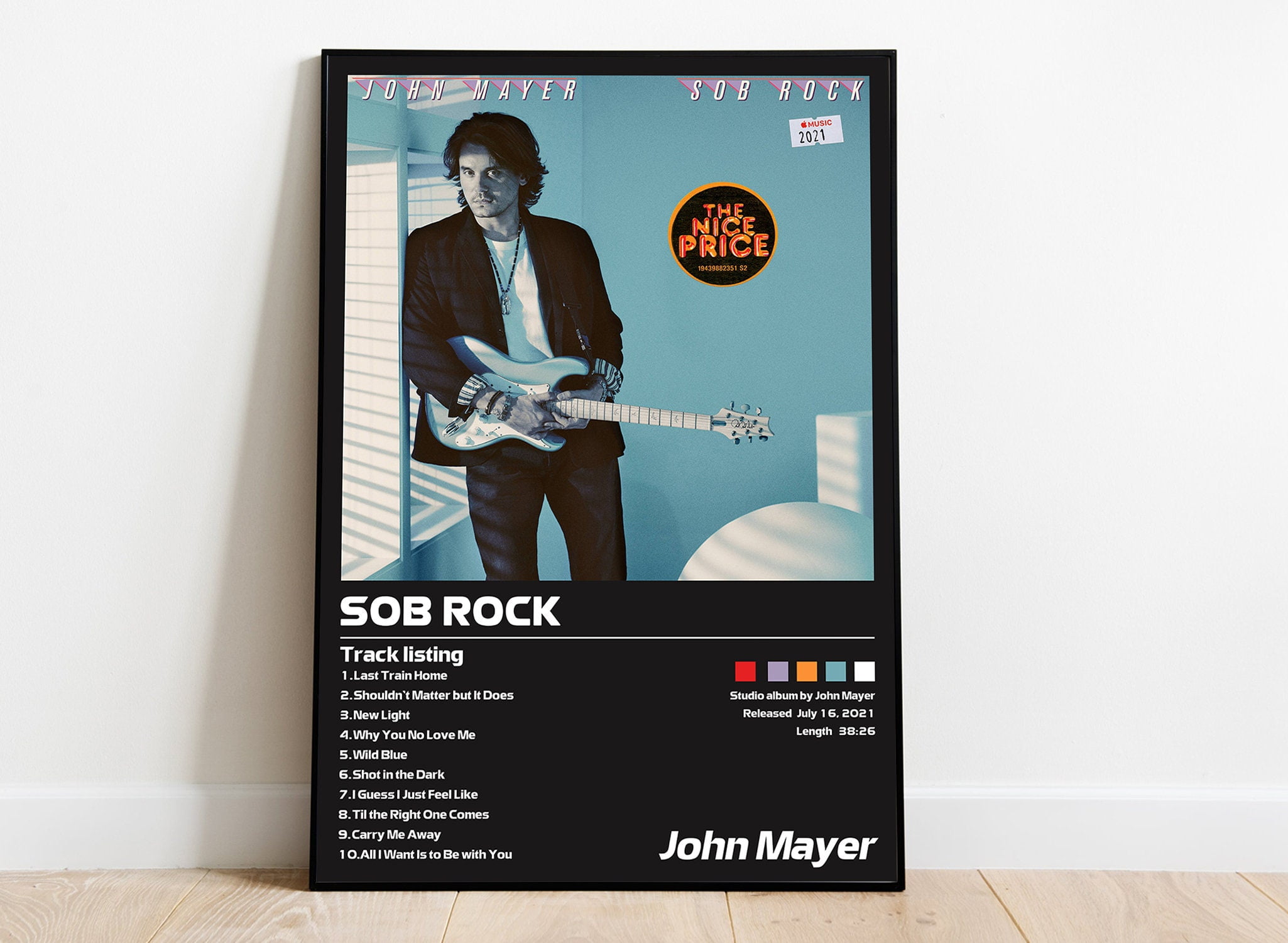 POSTER John Mayer - Sob Rock | Minimalist Album Cover Poster , Music ...