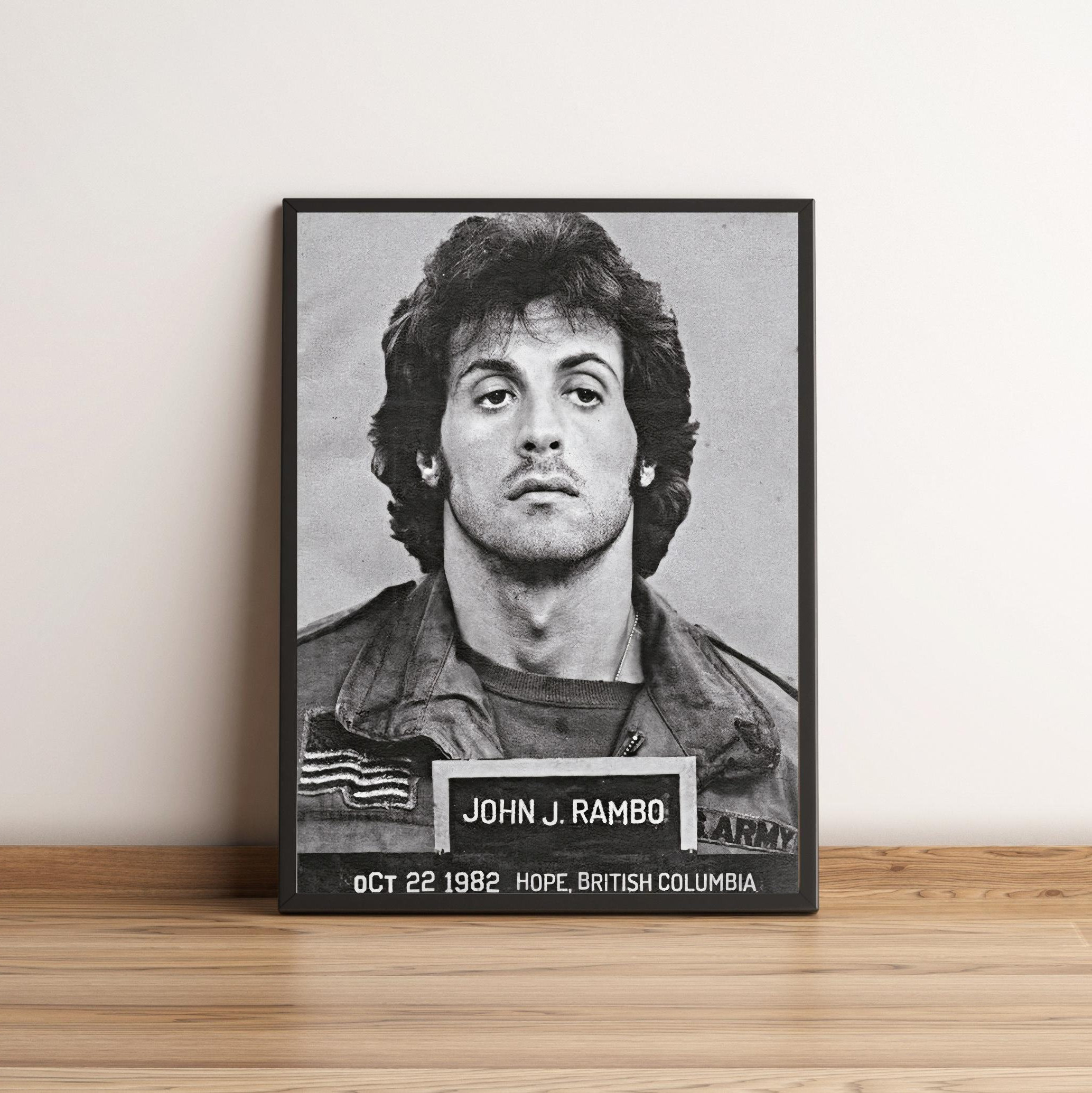 POSTER John Rambo Poster, Rambo Movie Poster, Sylvester Stallone Poster, Rambo Art Print, Movie ...