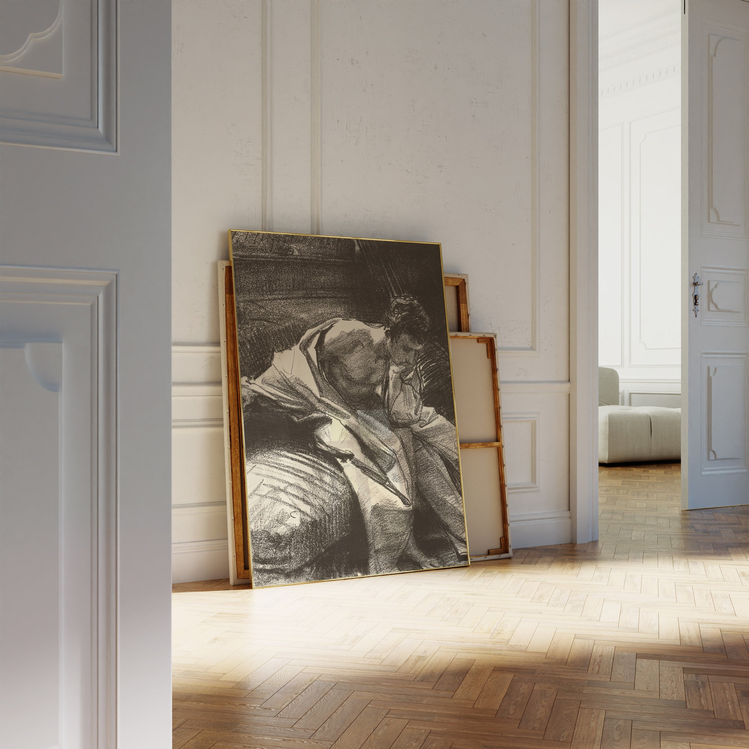 POSTER John Singer Sargent - Study of a Seated Man (1895) | Sitting Man ...