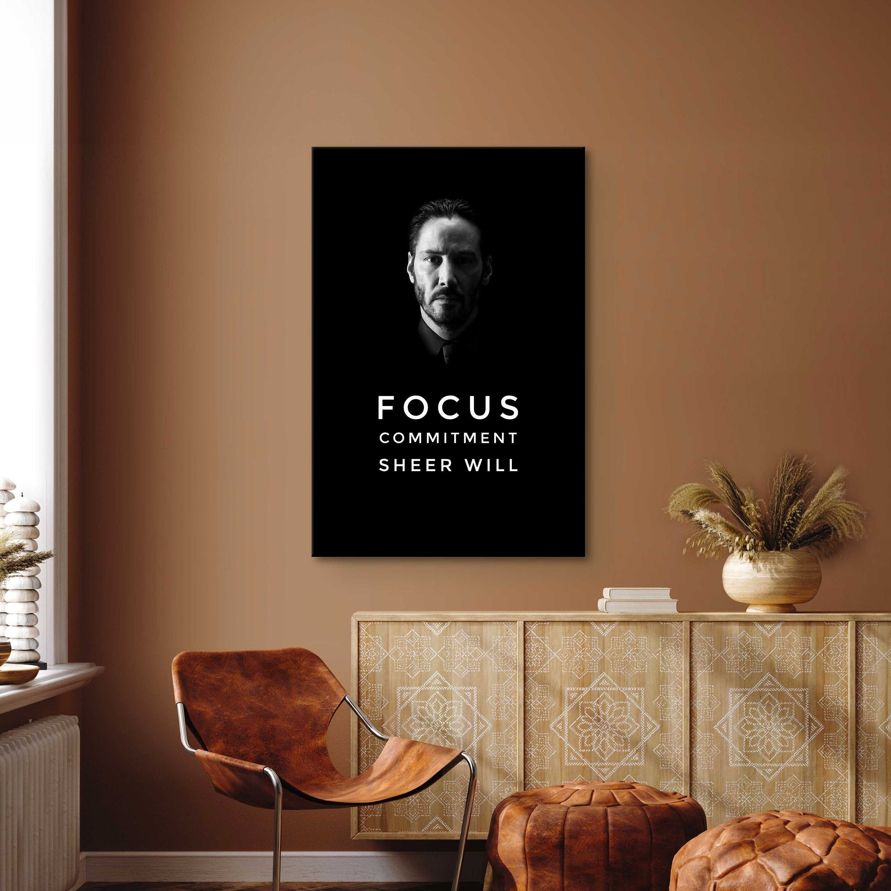 POSTER John Wick Portrait Poster, John Wick Motivational Print, Focus ...