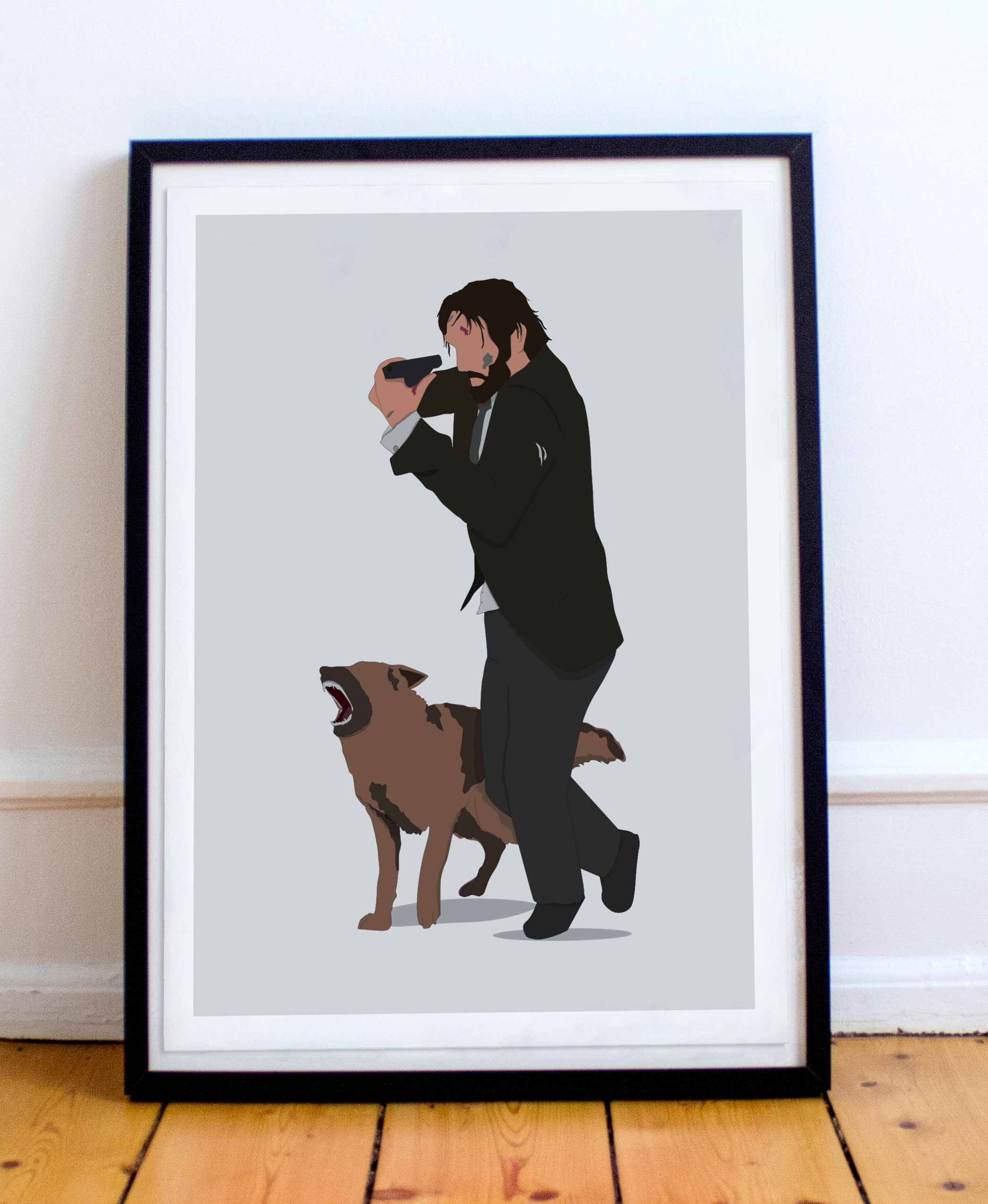 POSTER John Wick attack stance - Keanu Reeves poster - John Wick fan ...