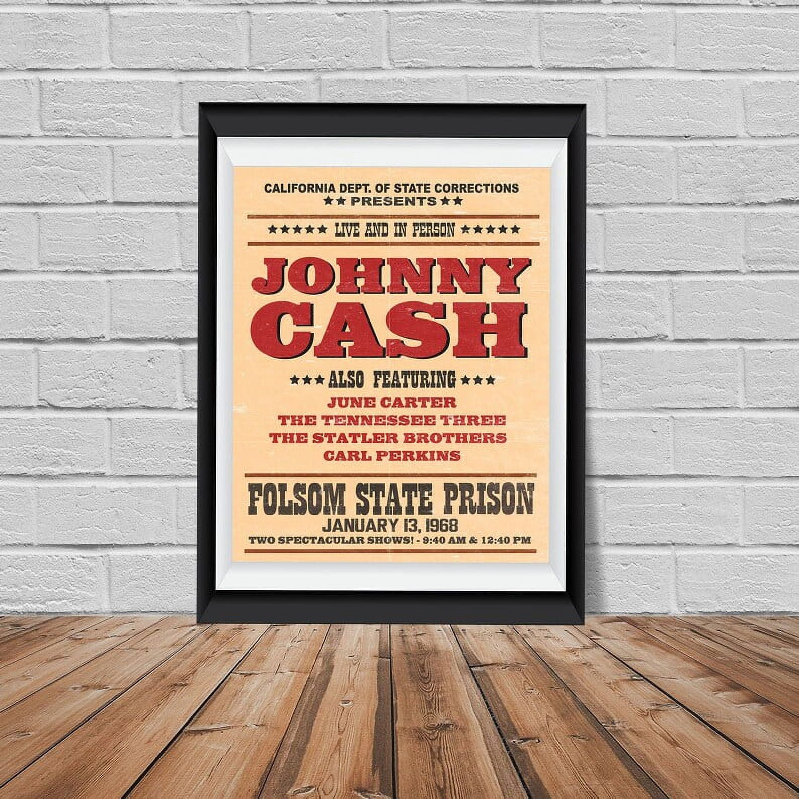 POSTER Johnny Cash Live From Folsom Prison Inspired Concert Poster ...