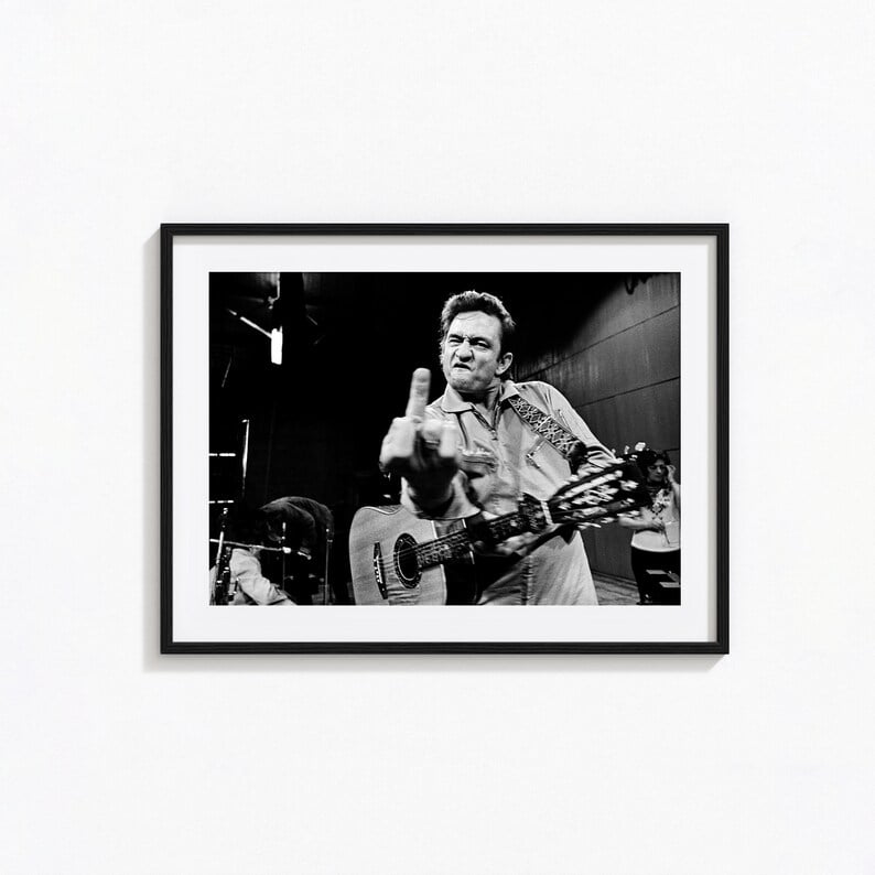 POSTER Johnny Cash Posters / Johnny Cash Black and White Wall Art ...
