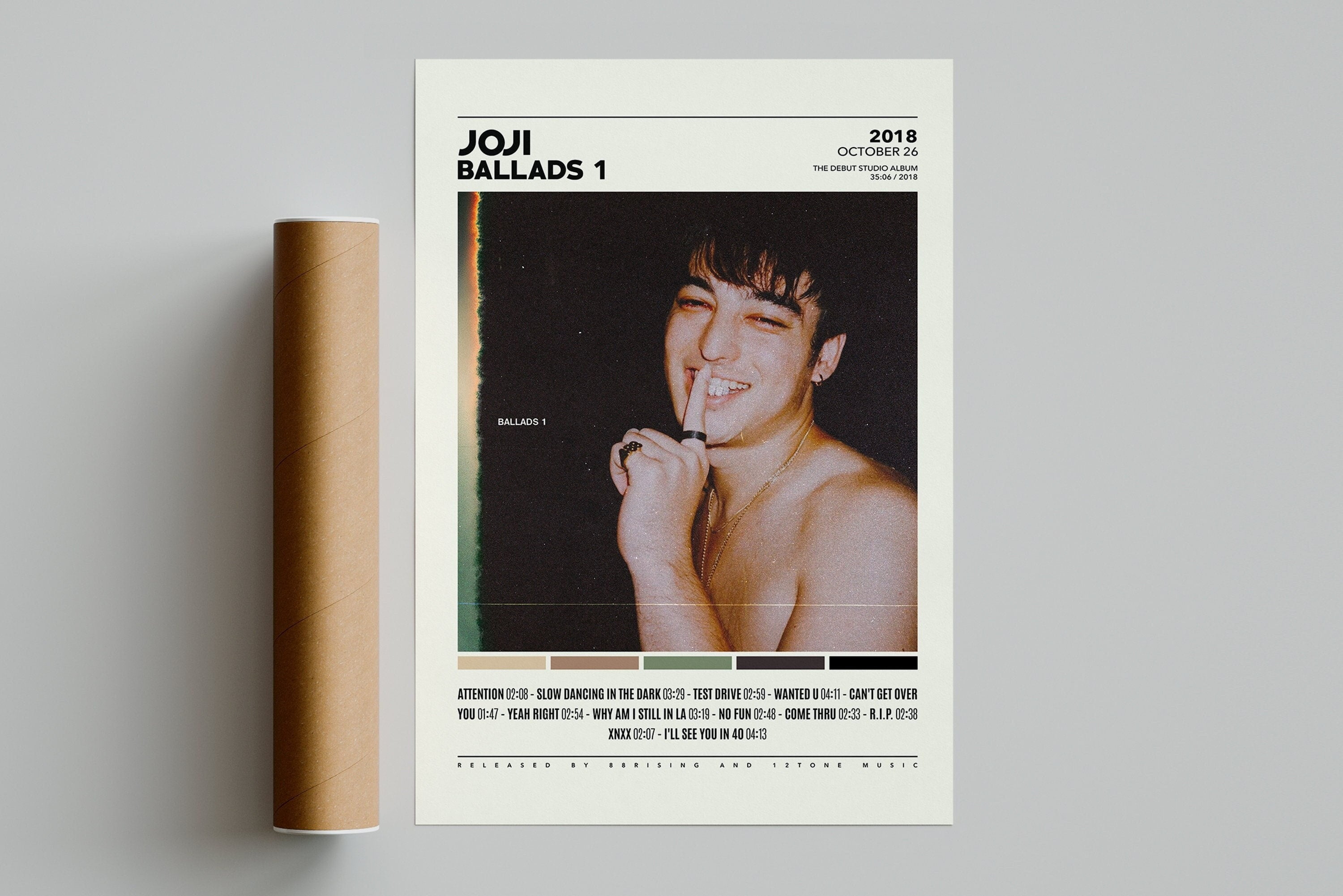 POSTER Joji Posters | Ballads 1 Poster | Joji Tracklist Album Cover ...