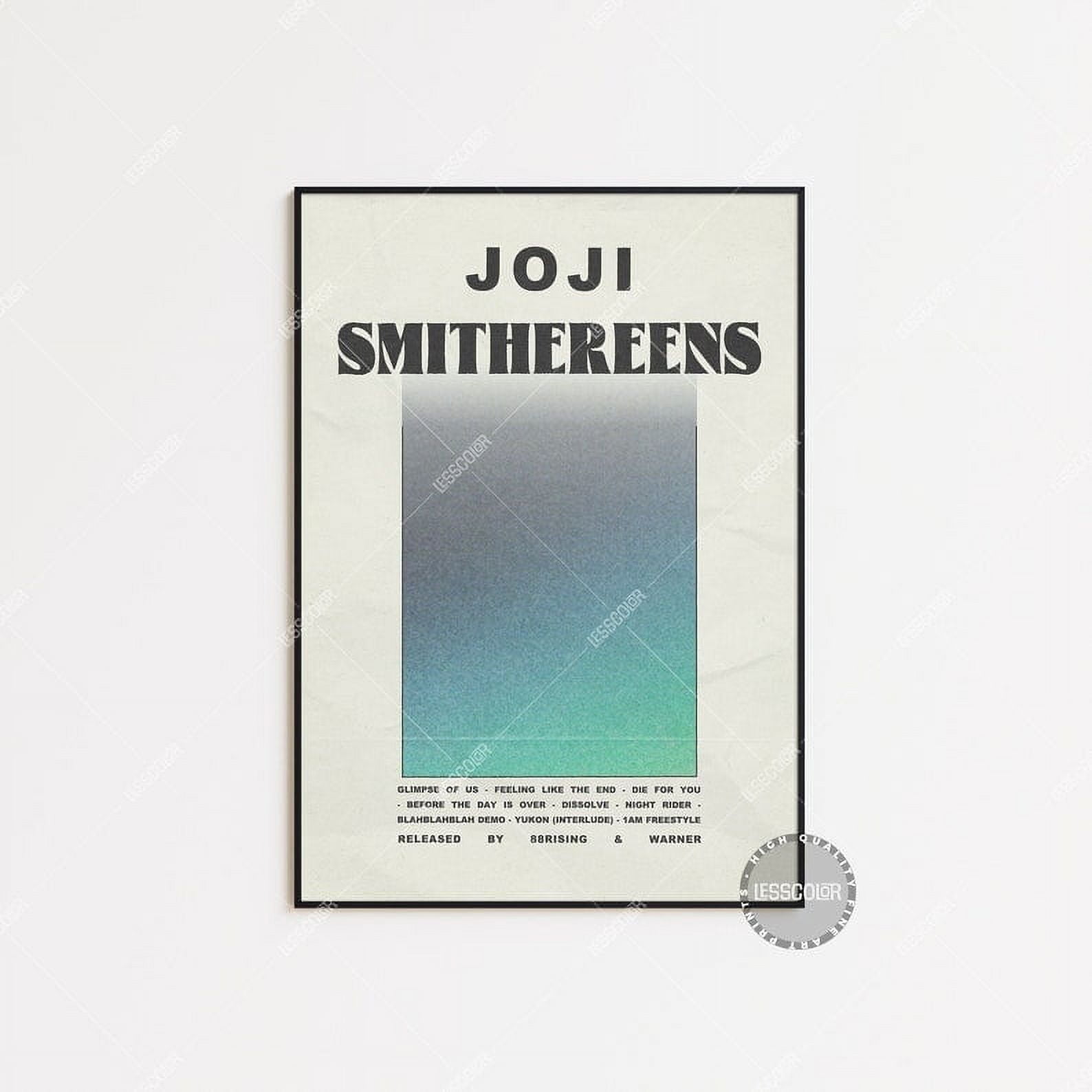 POSTER Joji Posters | Smithereens Poster | Joji Tracklist Album Cover Poster / Album Cover ...