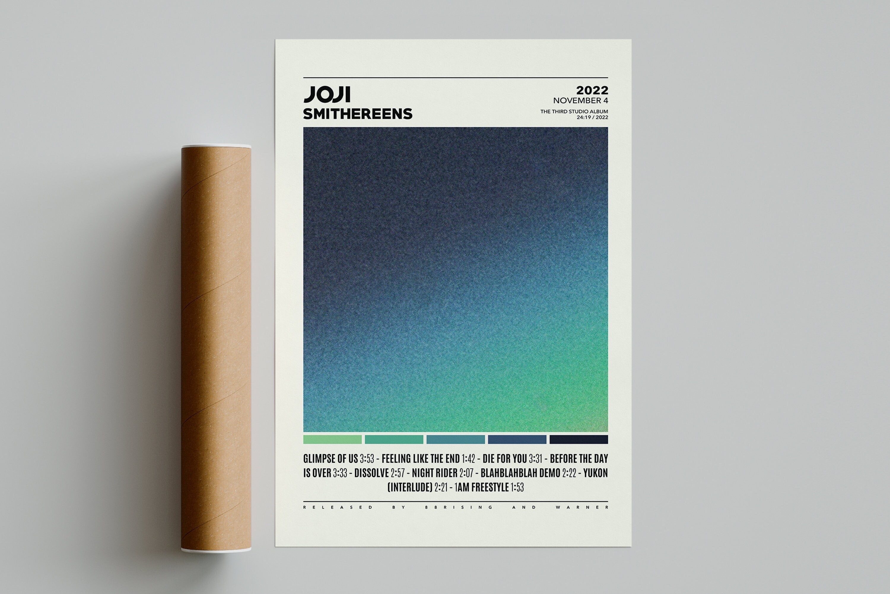 POSTER Joji Posters | Smithereens Poster | Joji Tracklist Album Cover ...