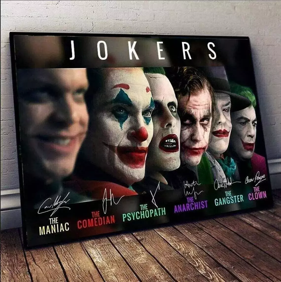 POSTER Joker Movie Phoenix Joker and Ledger Joker Signature Poster ...