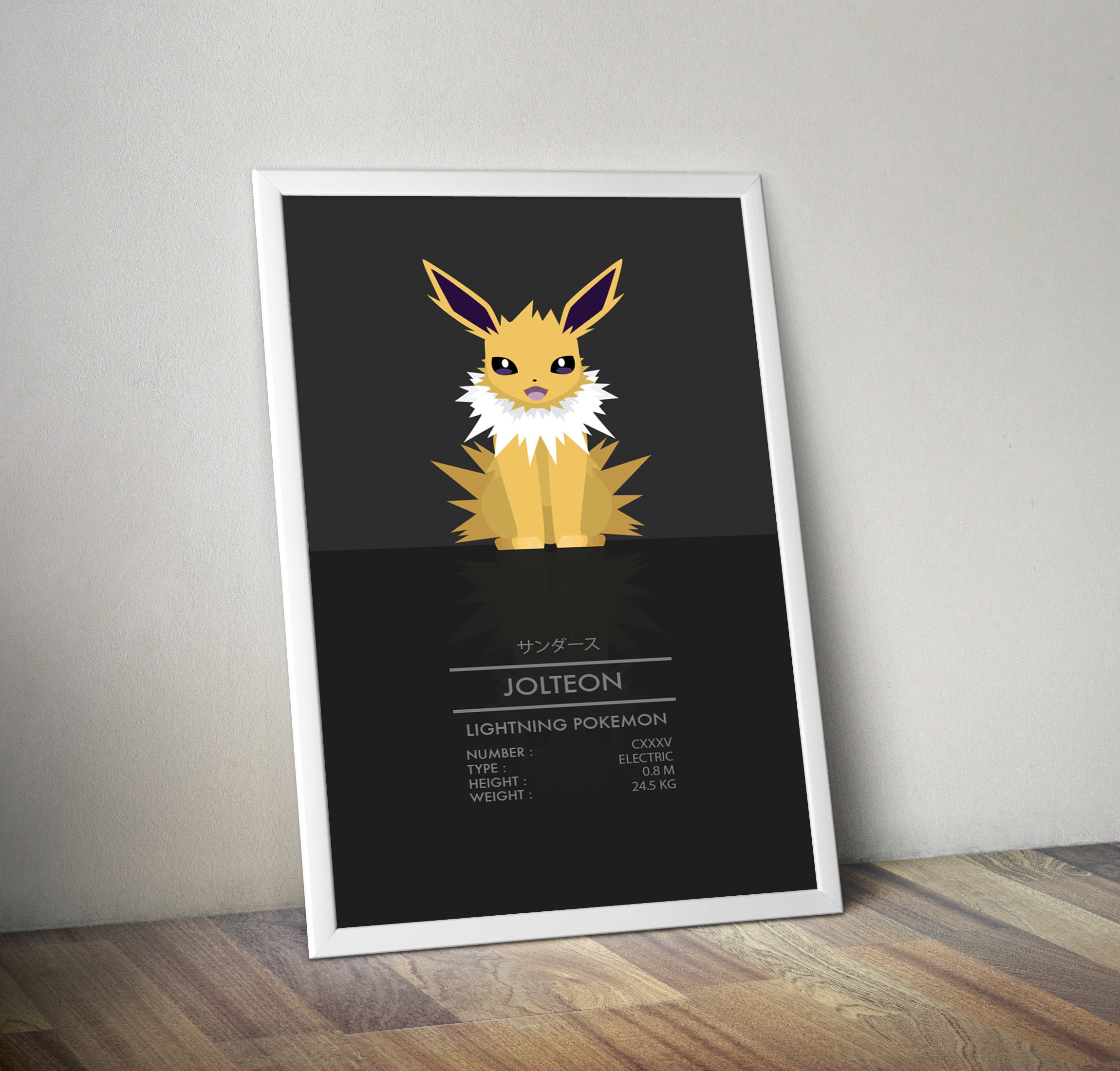 POSTER Jolteon Pokemon Poster Pokemon Decor Pokemon Wall Art Pokemon ...