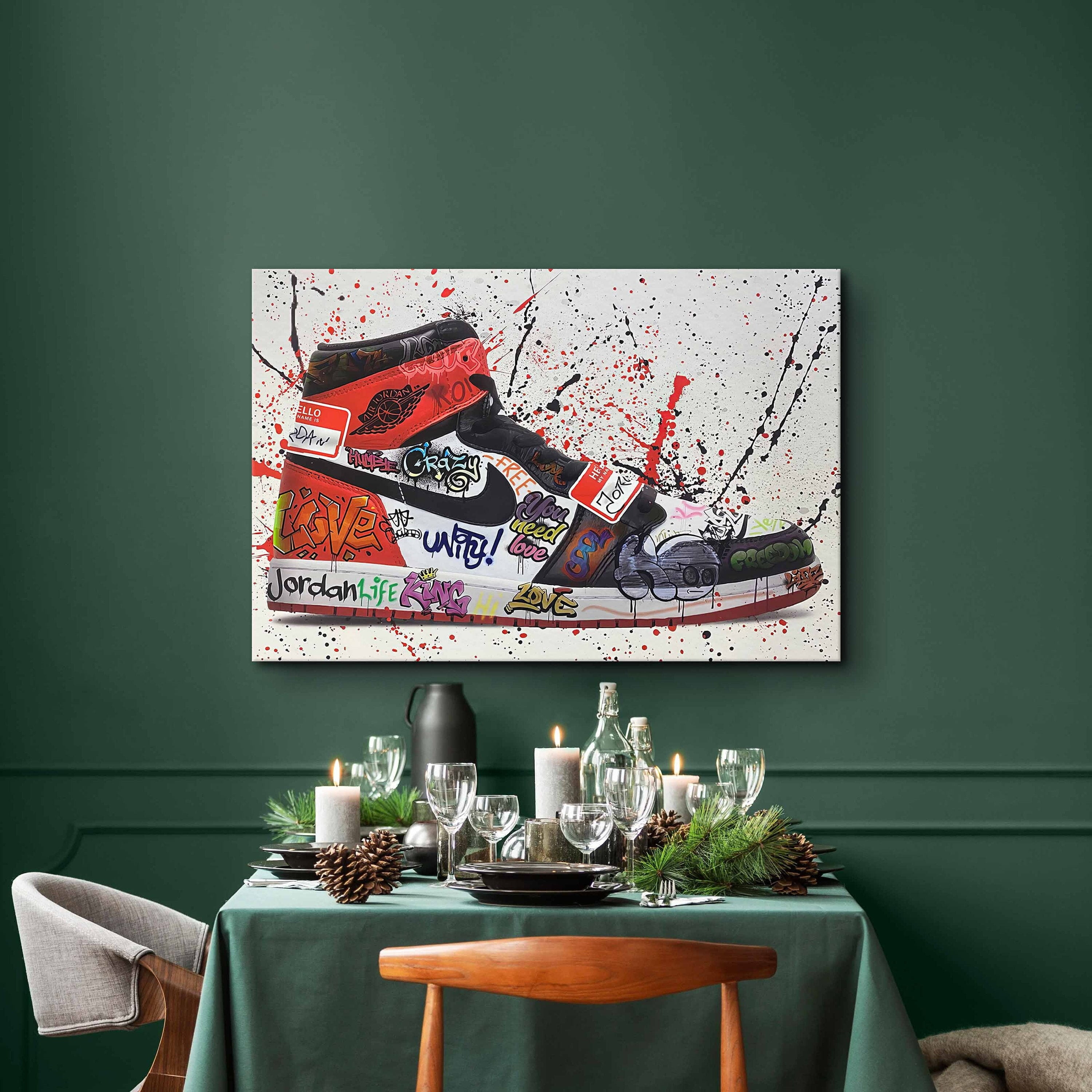 POSTER Jordan Shoe Graffiti Poster, Air Jordan Poster, Shoes Graffiti ...