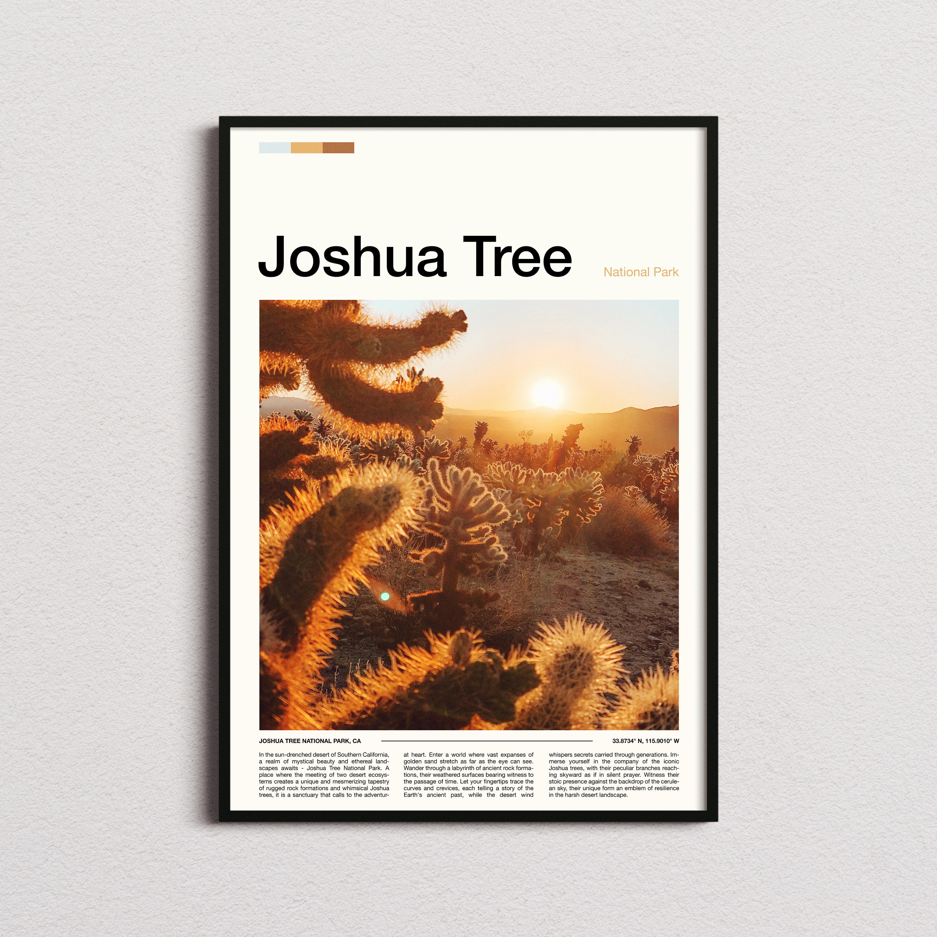 POSTER Joshua Tree National Park Print, Joshua Tree National Park ...