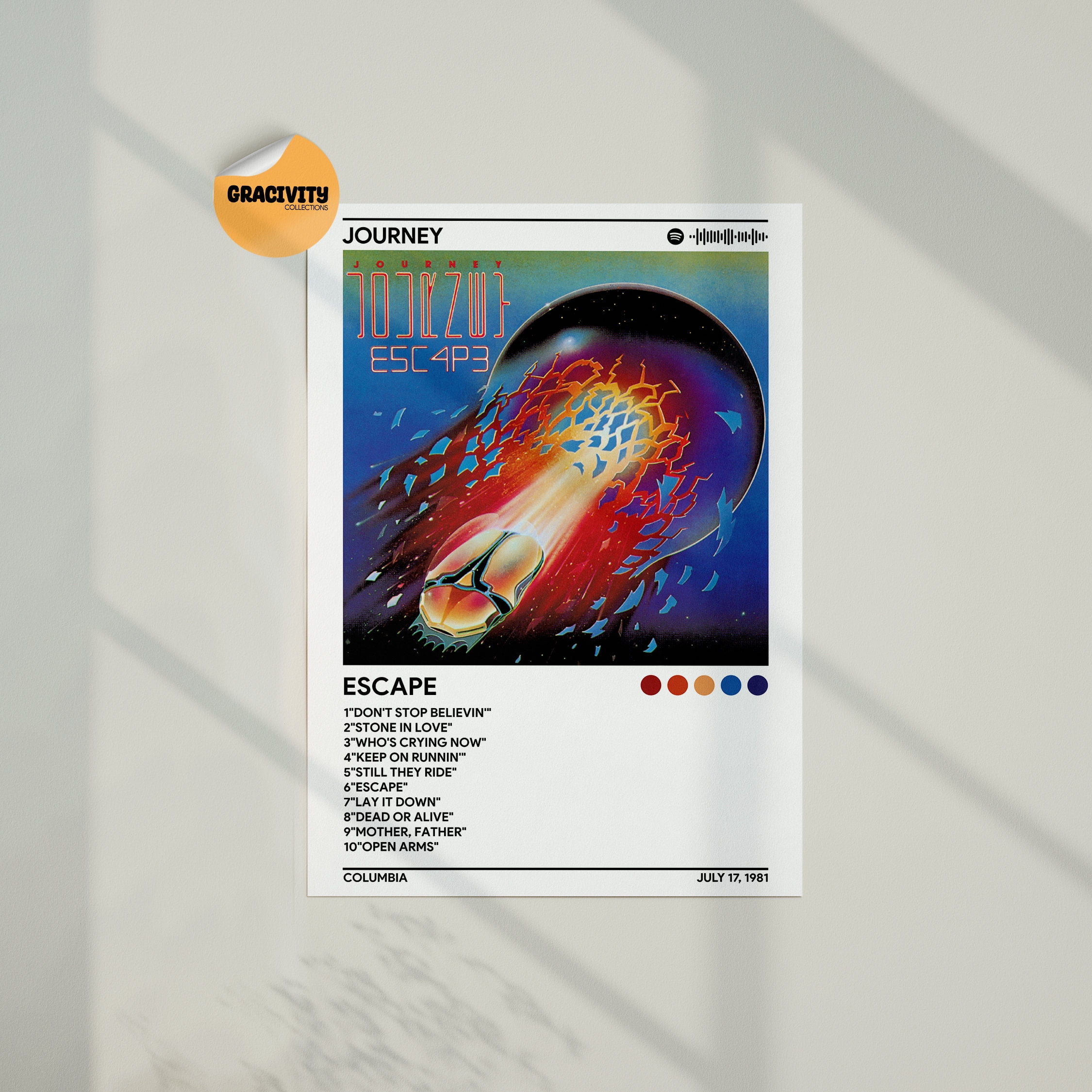 POSTER Journey - Escape / Album Poster / Wall Art / Home Decor ...