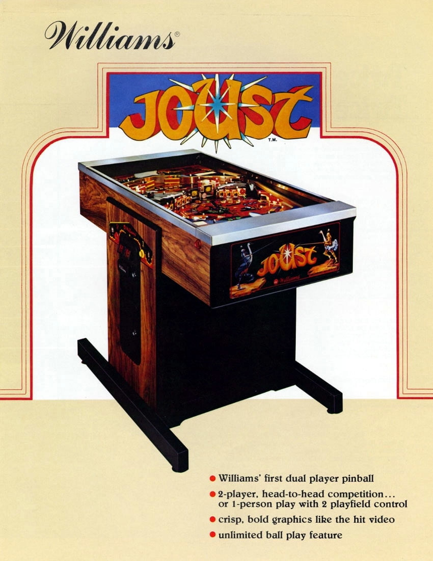 POSTER Joust Pinball Arcade Poster-24x36-UNFRAMED - Walmart.com