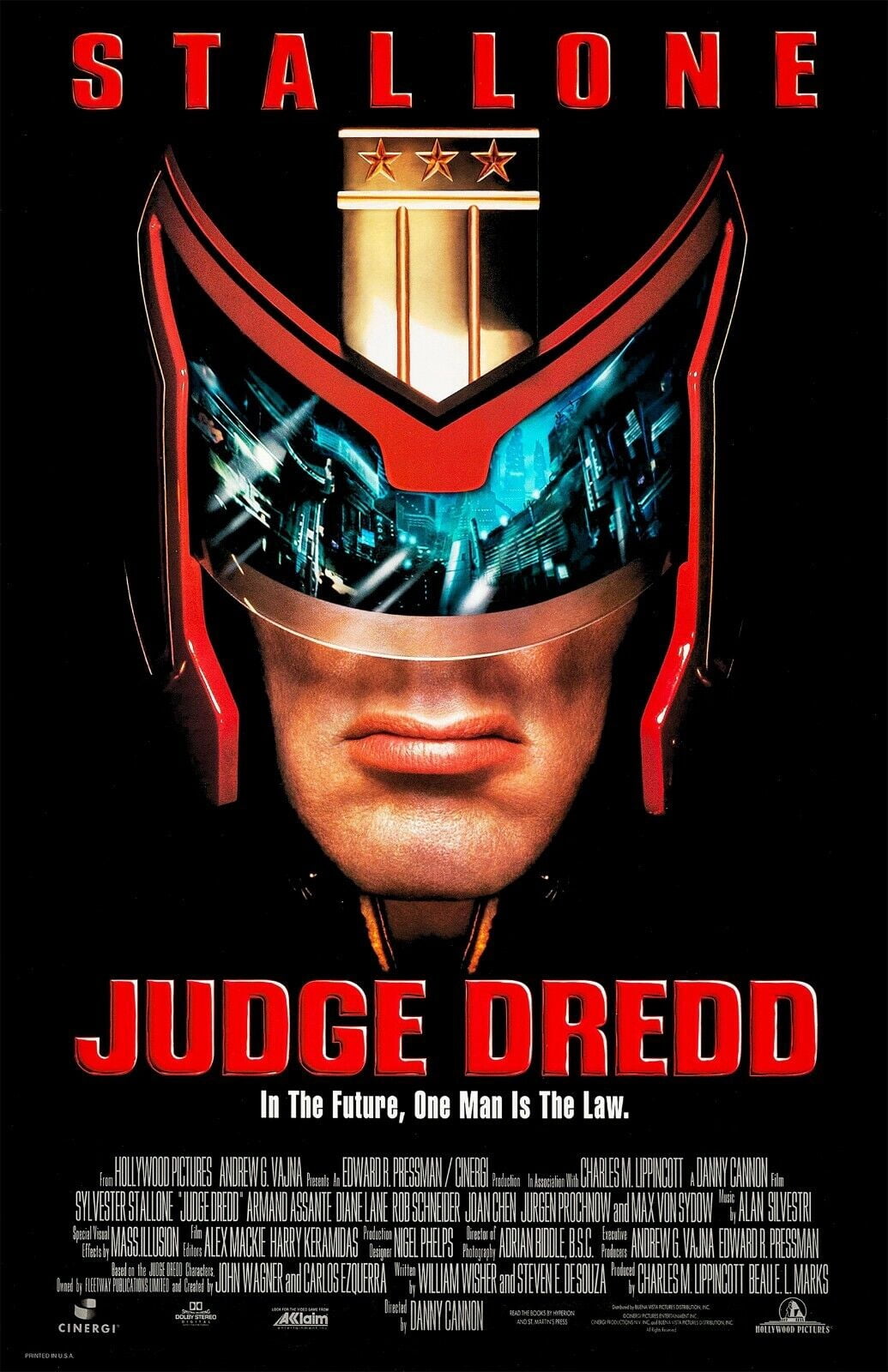 POSTER Judge Dredd poster : Sylvester Stallone :-24x36-UNFRAMED ...